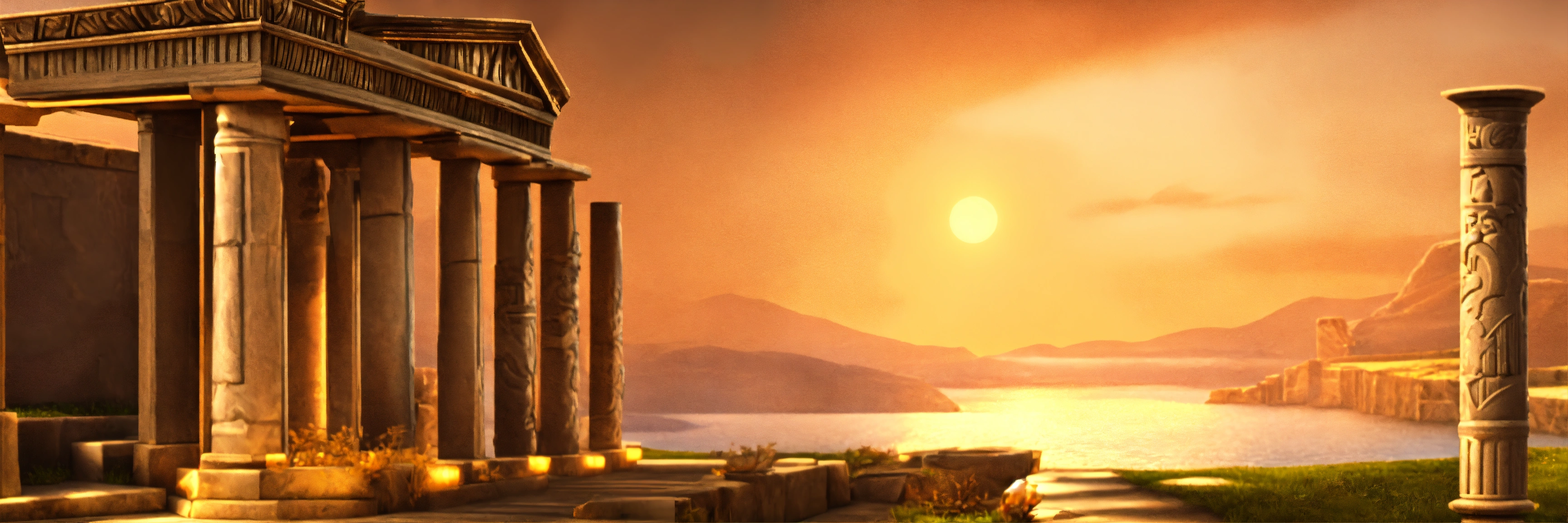 Lexica - Create website UI for ancient greek game 3d UI running game