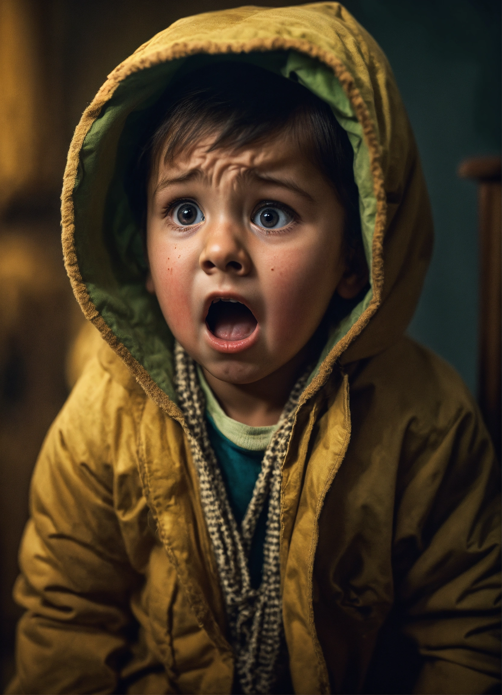 Lexica - A horrified child, hearing ghost voices.