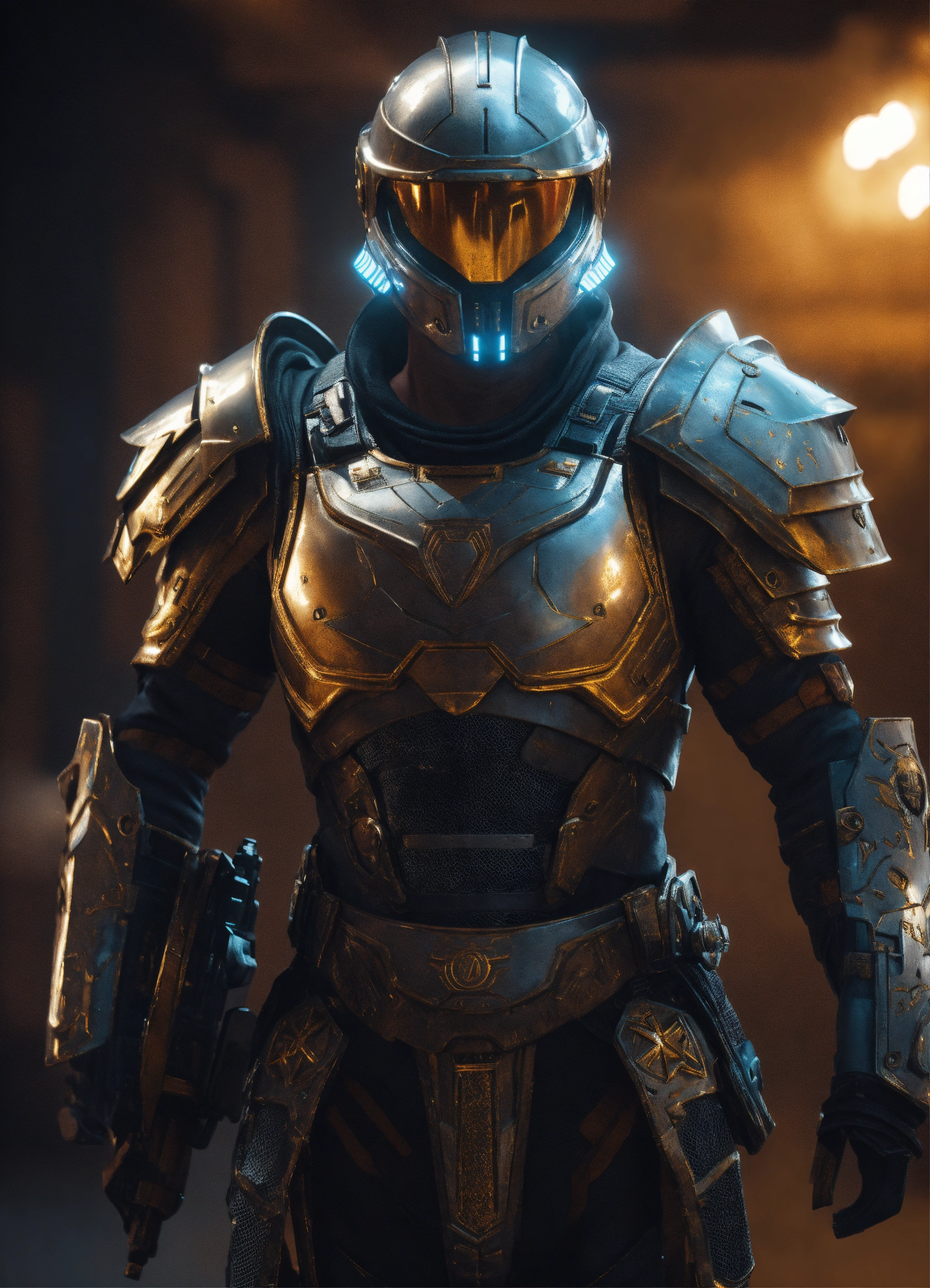 Lexica - Full body of a sci fi gladiator, male, slender body ...