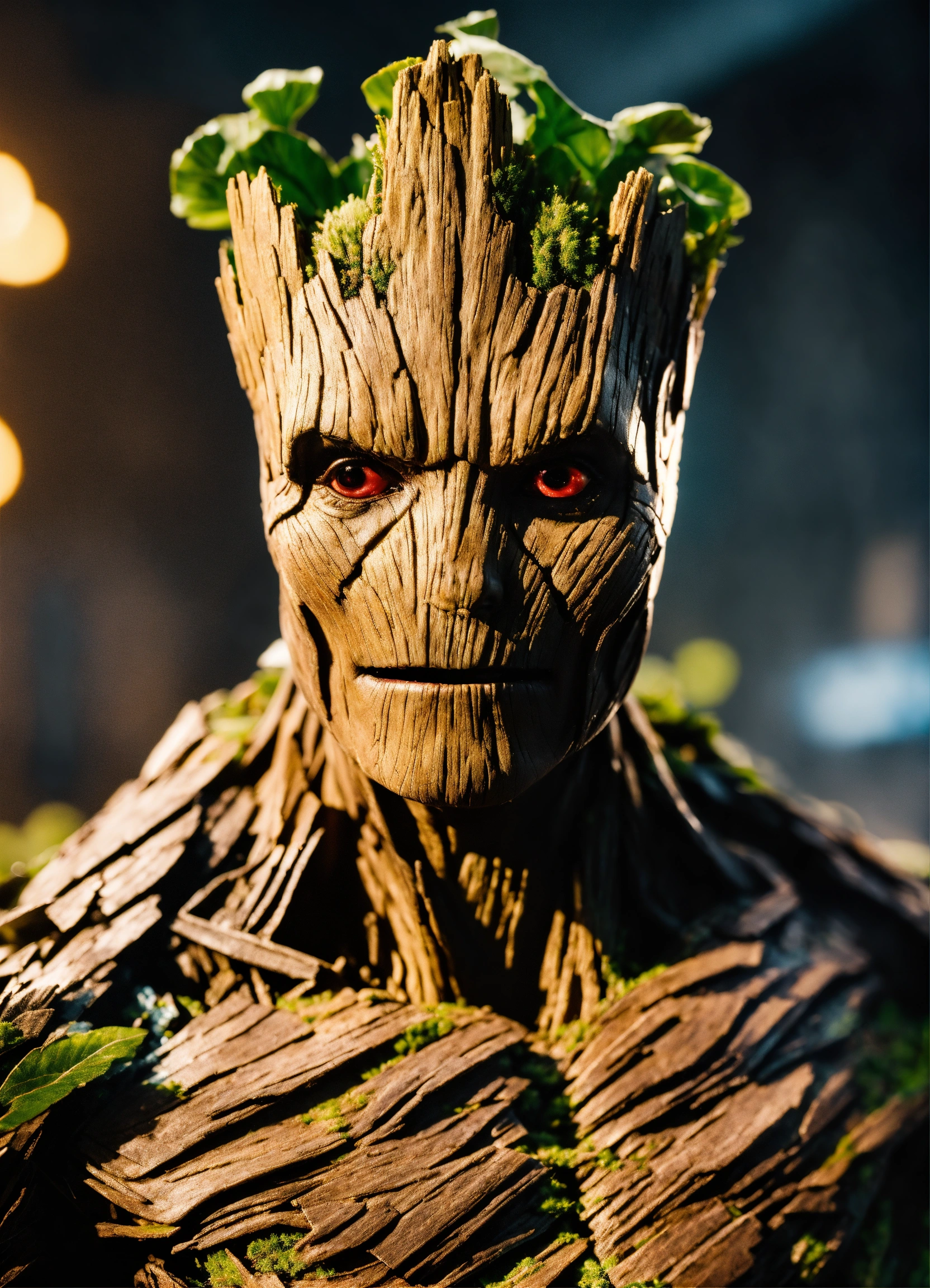Lexica - Closeup Marvel GROOT,8k ,in the war,full body