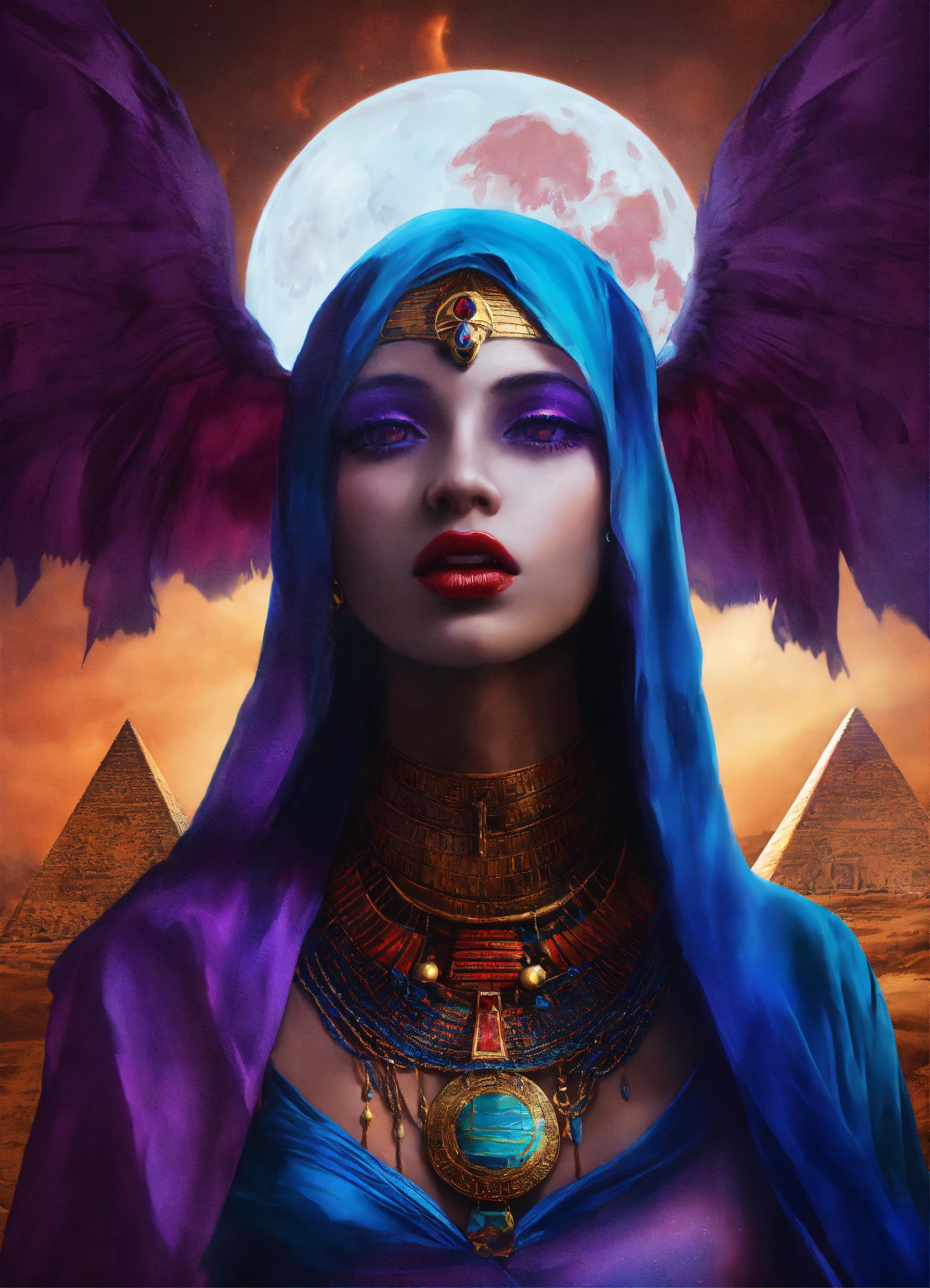 Lexica - ALL superrealism style urban egyptian gizeh pyramid vampire ...