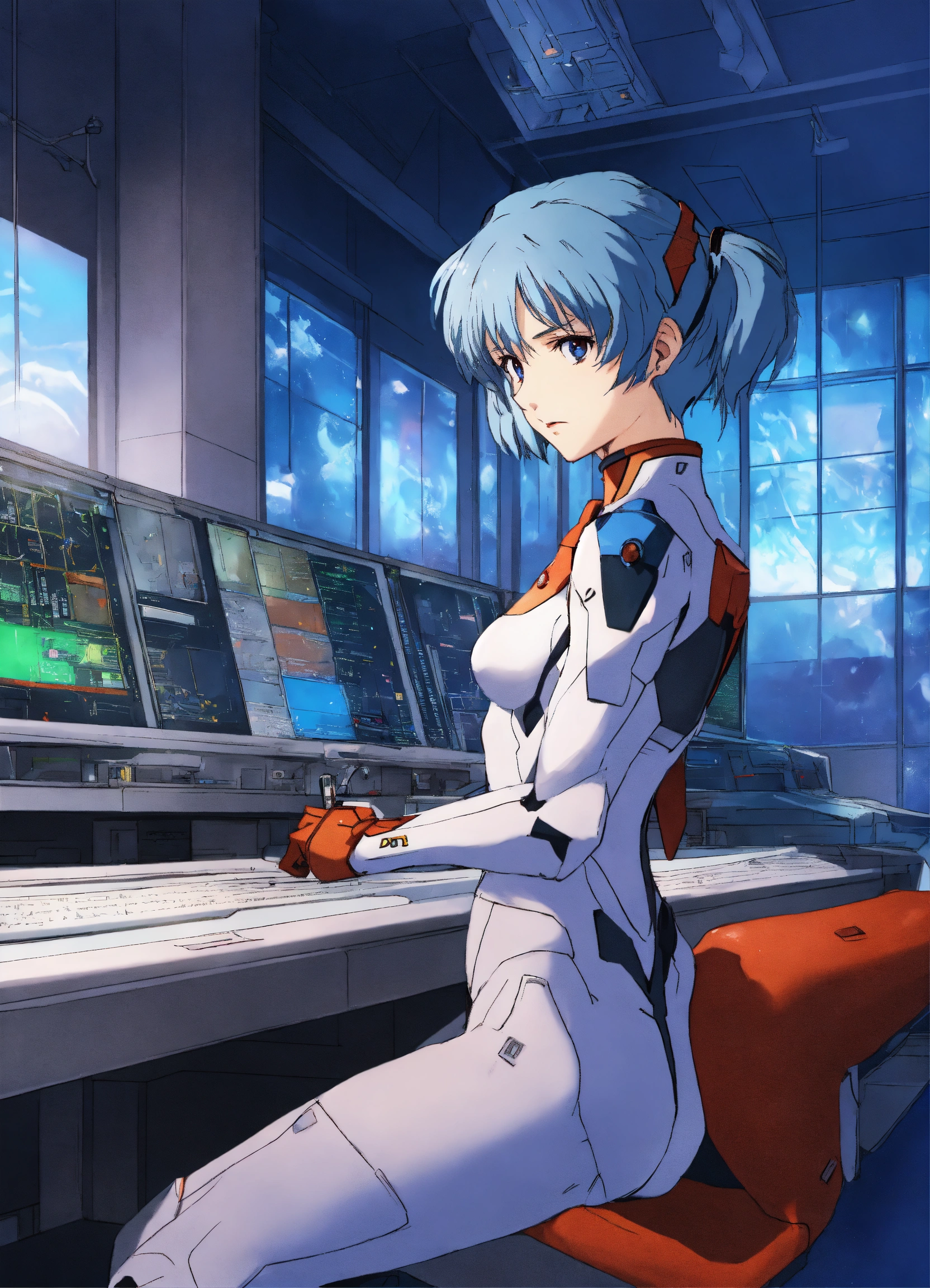 Lexica - Portrait of Rei Ayanami from Neon Genesis Evangelion, inside ...