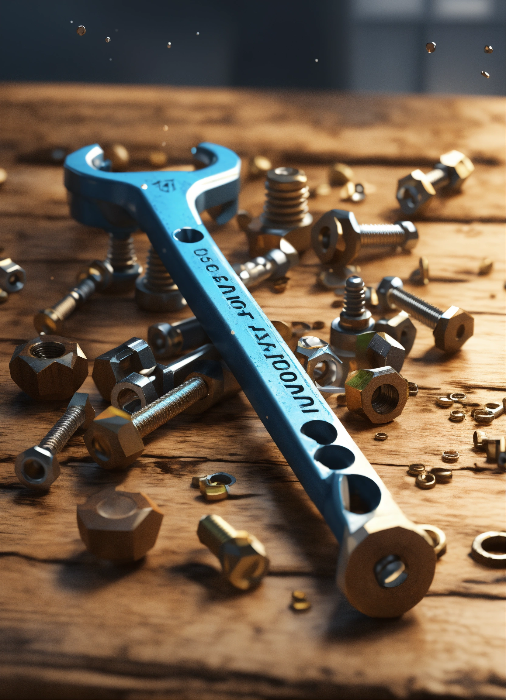 Lexica - Hand tools wrench etc floating 3d render, Acid rain made of ...