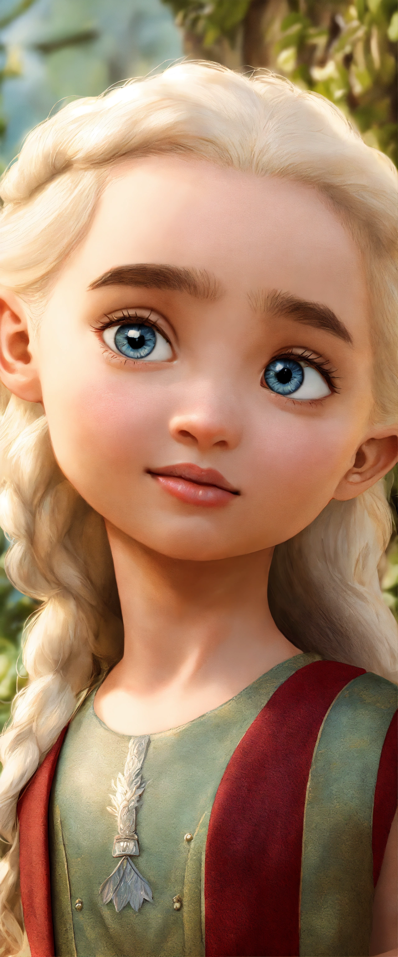 Lexica - Daenerys Targaryen as a cute baby cartoon, big eyes Ultra realist