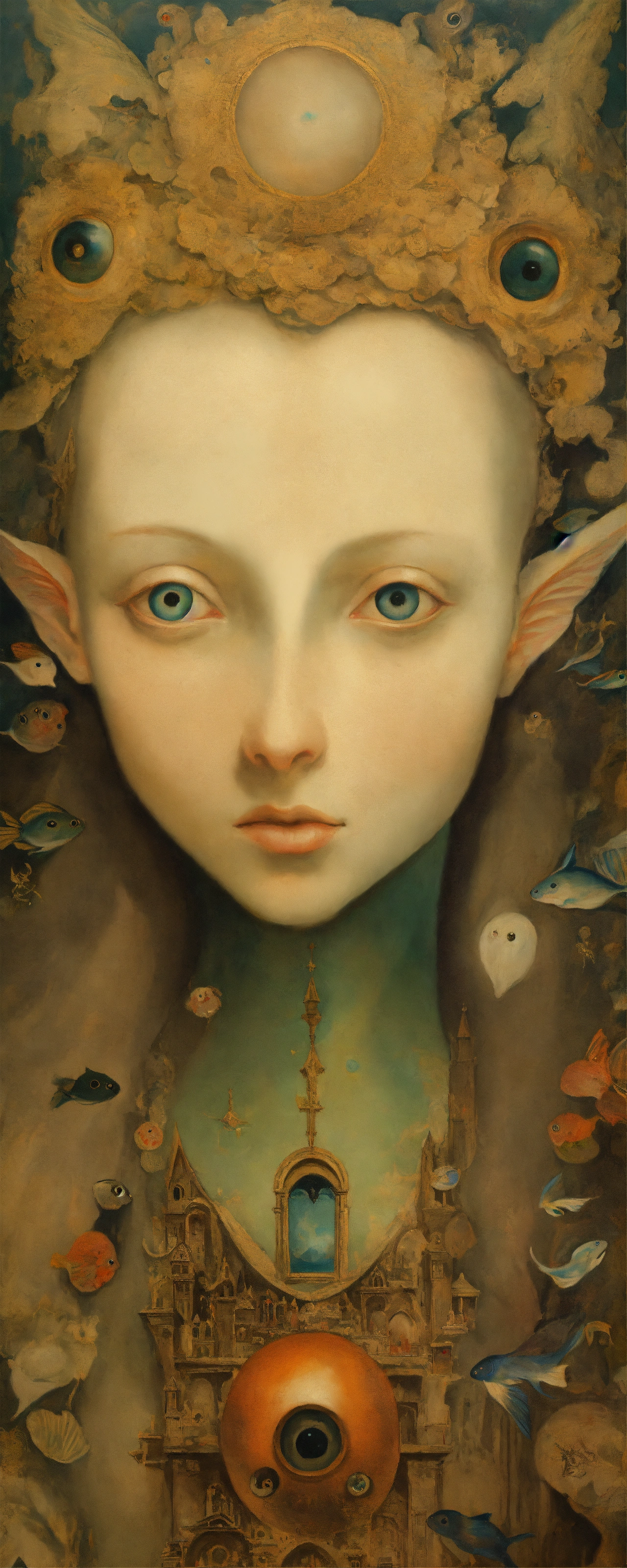 Lexica - "A bizarre portrait of an enigmatic mermaid with mesmerizing ...