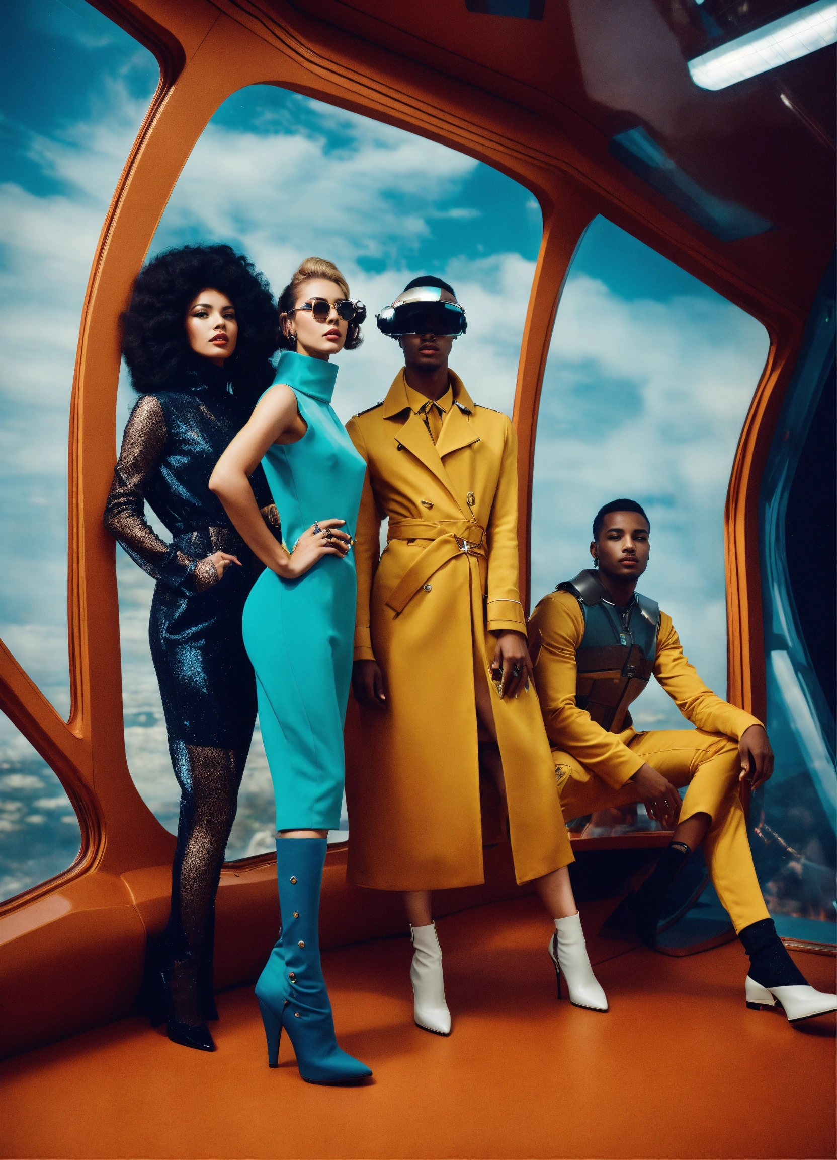 Lexica - Fashion photoshoot, futuristic, diverse group of men and women ...