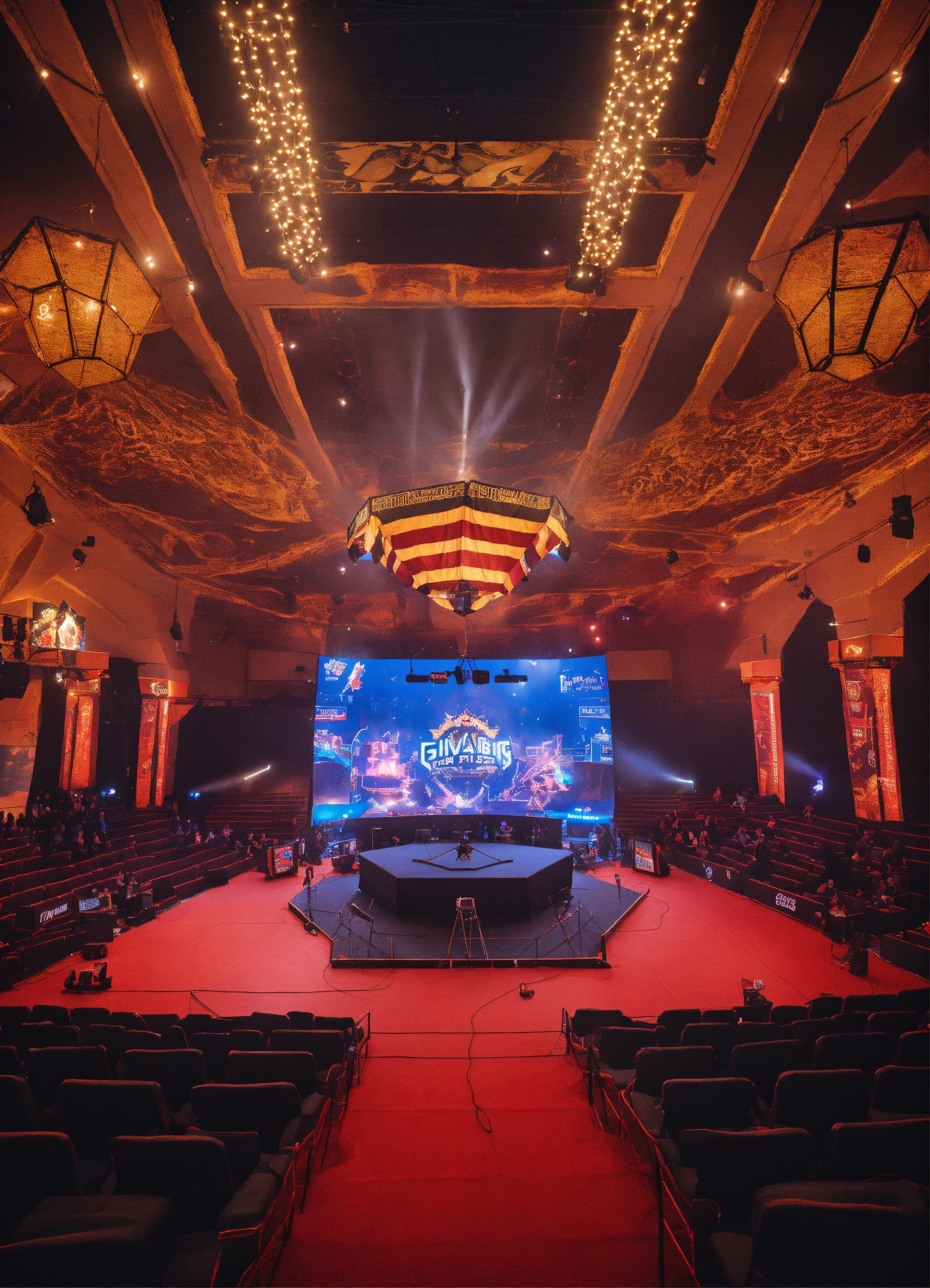 Lexica - Generate an image of a small esports venue's indoor stage ...