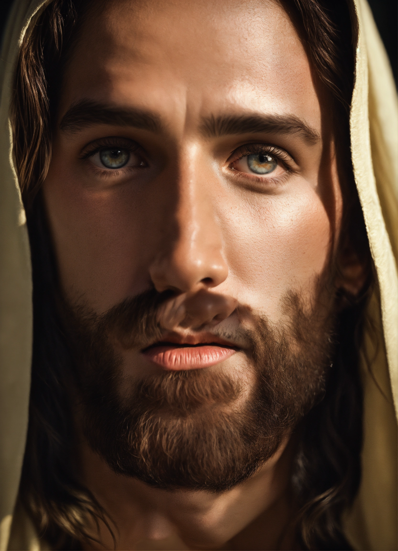 Lexica - Hyper realistic photography of jesus face