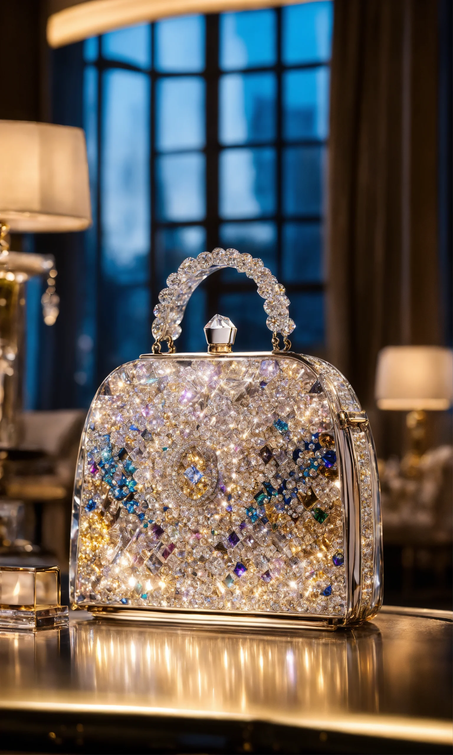 Lexica - Crystal handbag , fontaines en sologne, ultra detailled, 8K ...