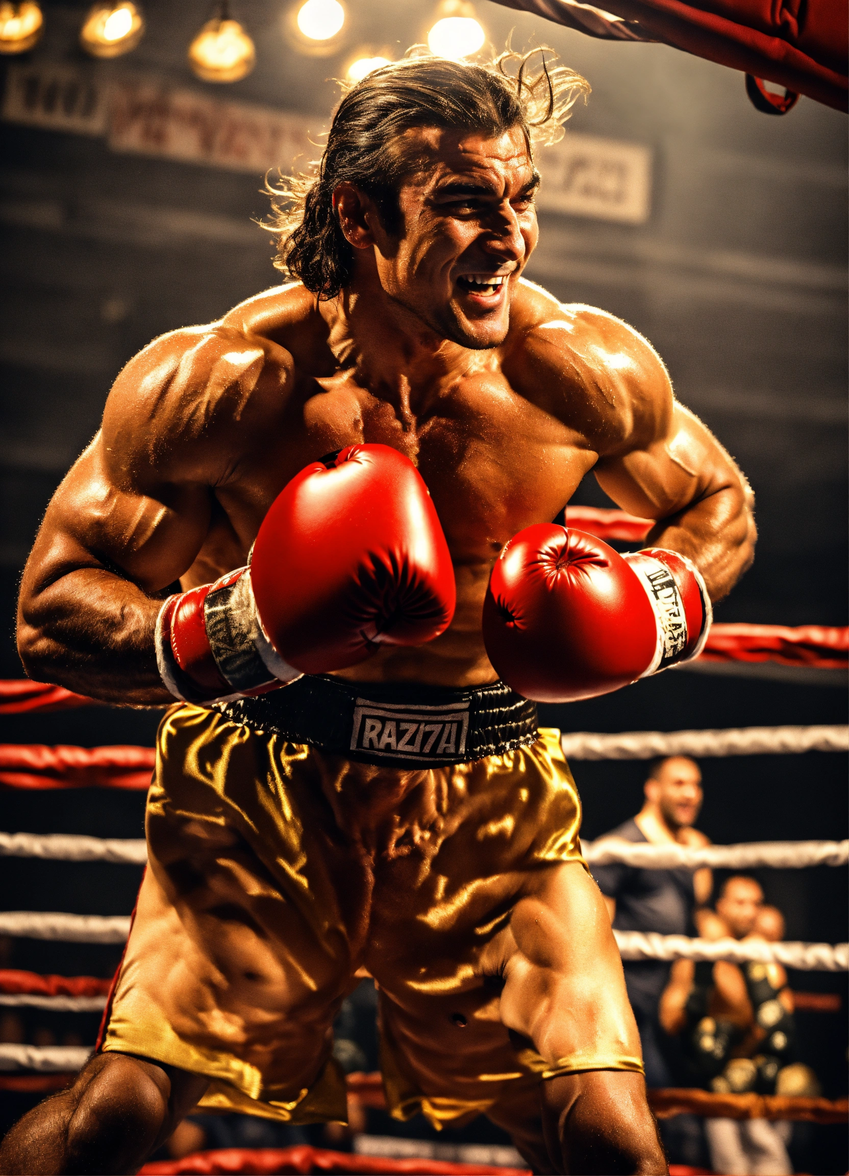 Lexica - Fabio, musclebound, boxer, Boxing Ring, Victory, Happy, Sweaty ...