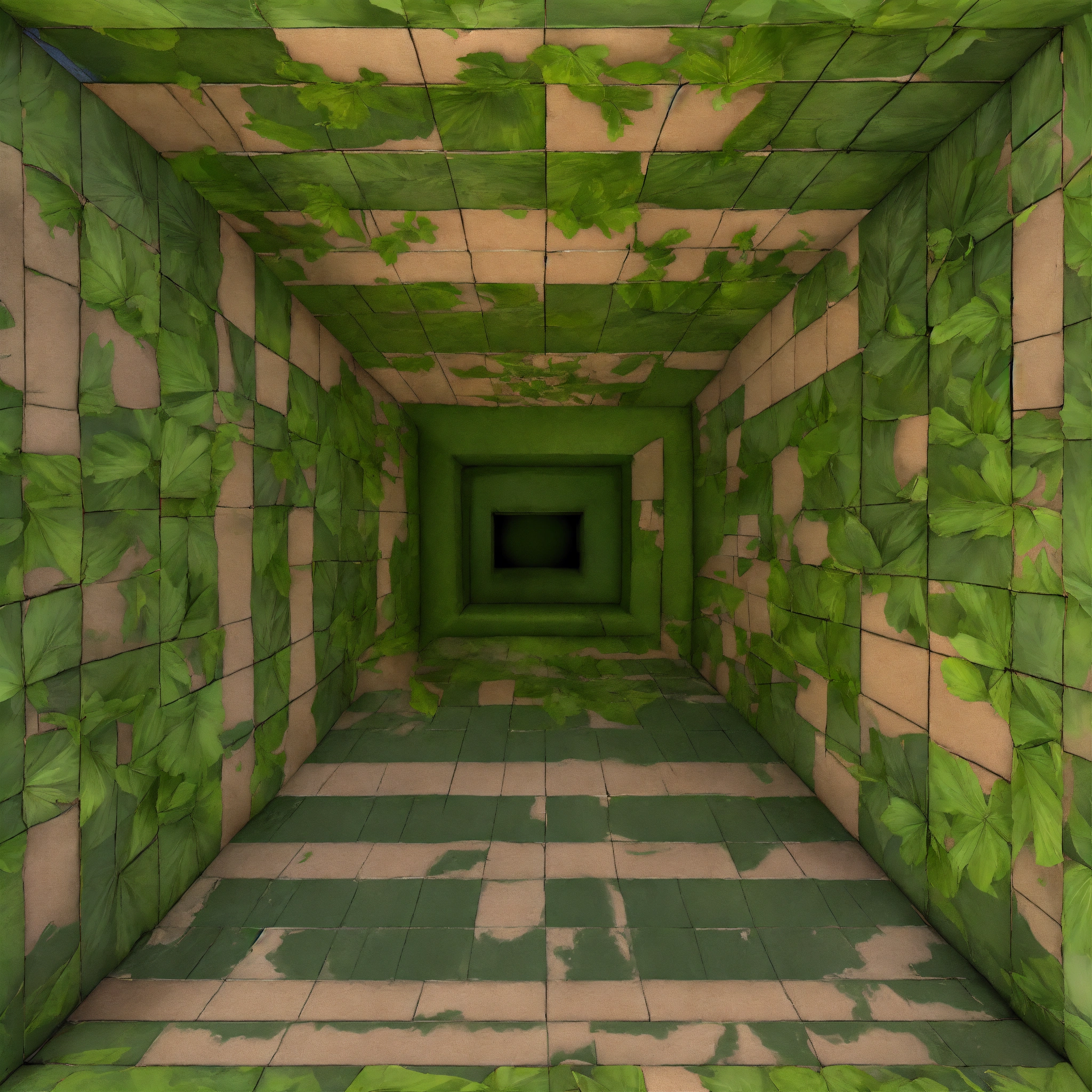 Lexica - A cubemap texture for a box with ganja leaves falling down to ...