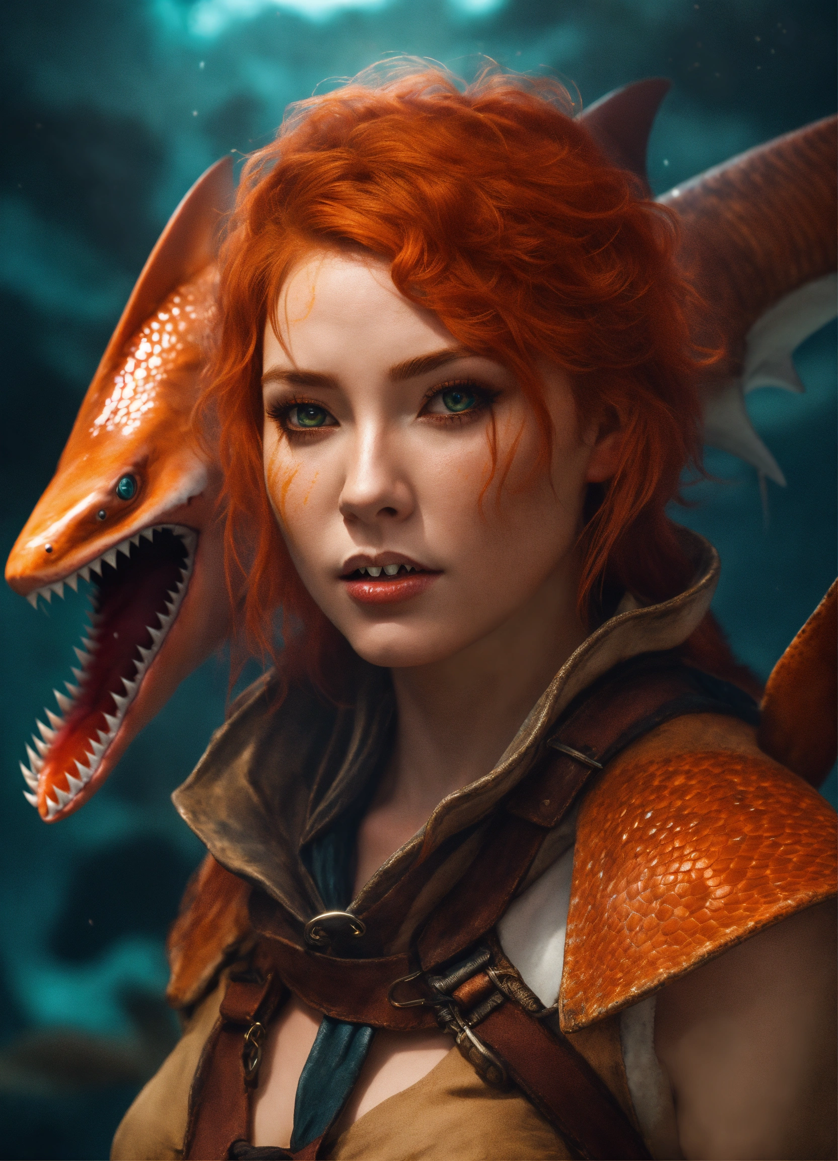 Lexica - Disproportionate draconic claws, scales in her face and body ...