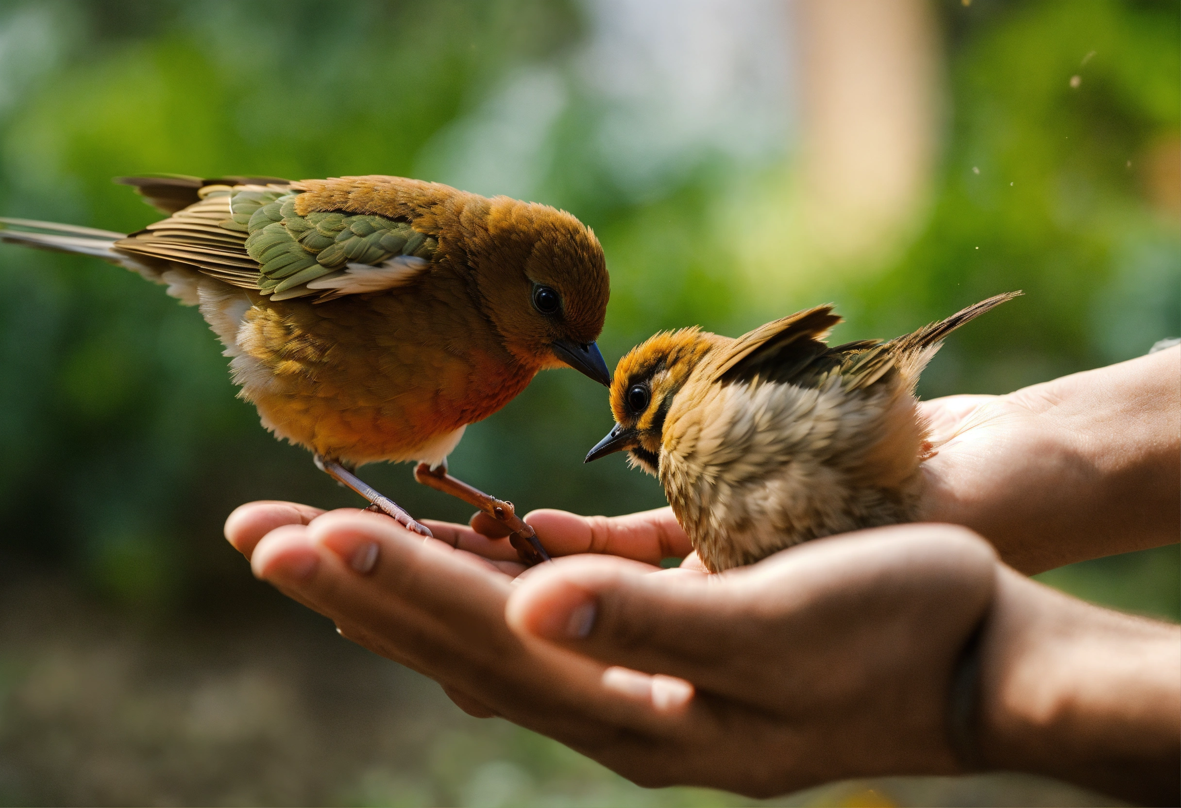 Lexica - A pair of hands releasing the bird from hand