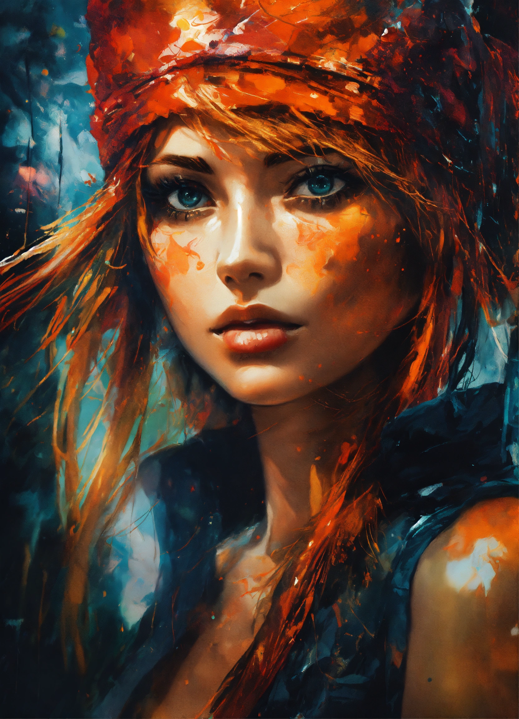 Lexica - A ultra realistic poster of Nami from one piece in the red ...