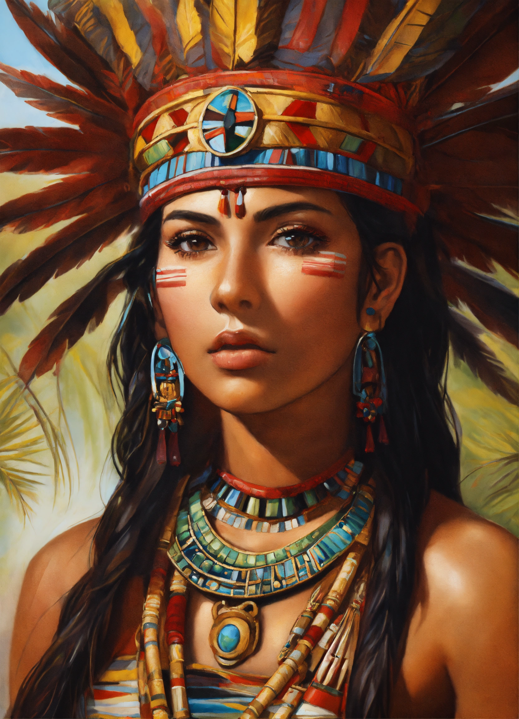 Lexica - Portrait of Aztec princess,realistic,portrait, high detail