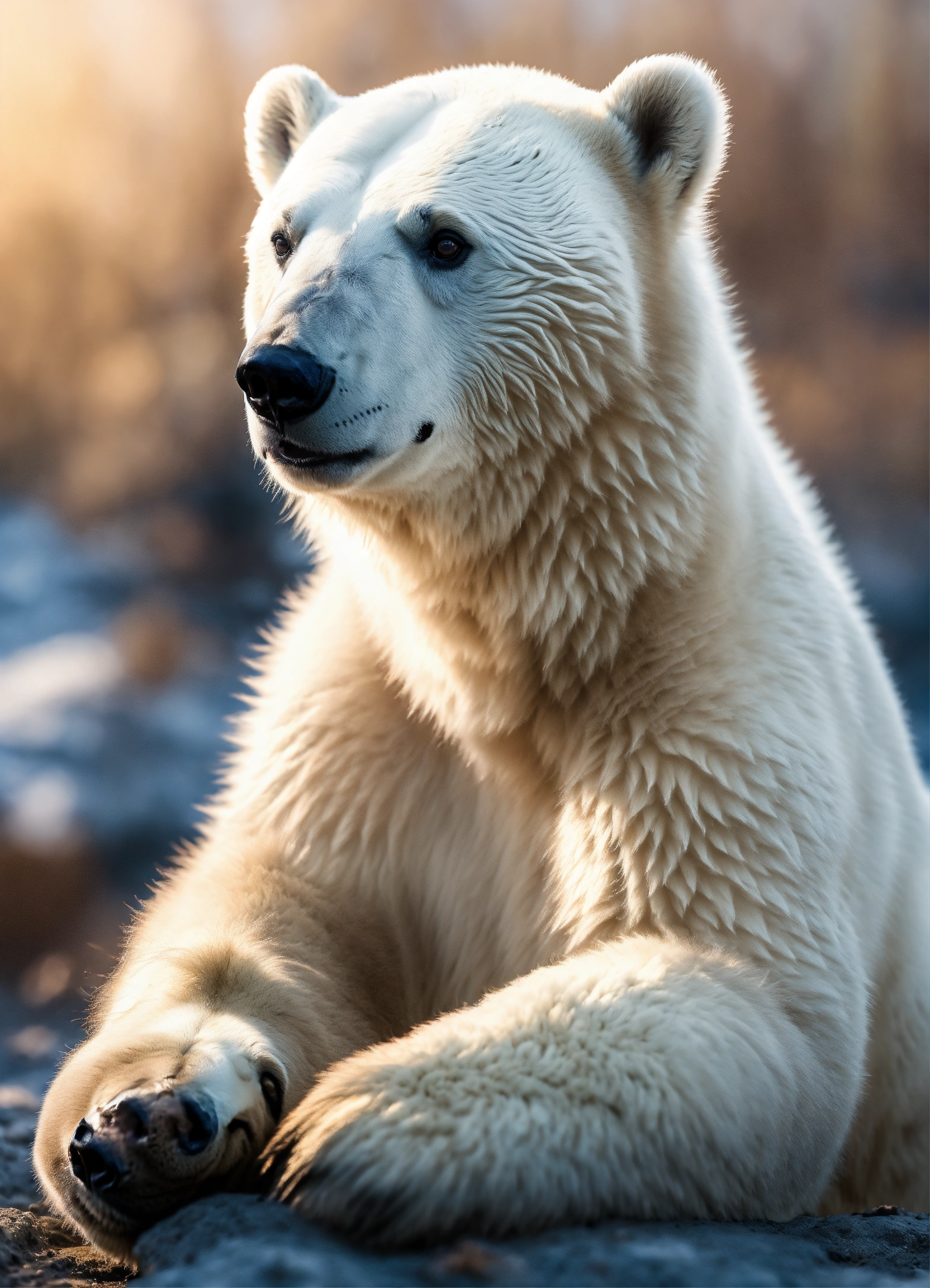 Lexica - Polar bear cub, leather armor, fantasy, best quality, full ...