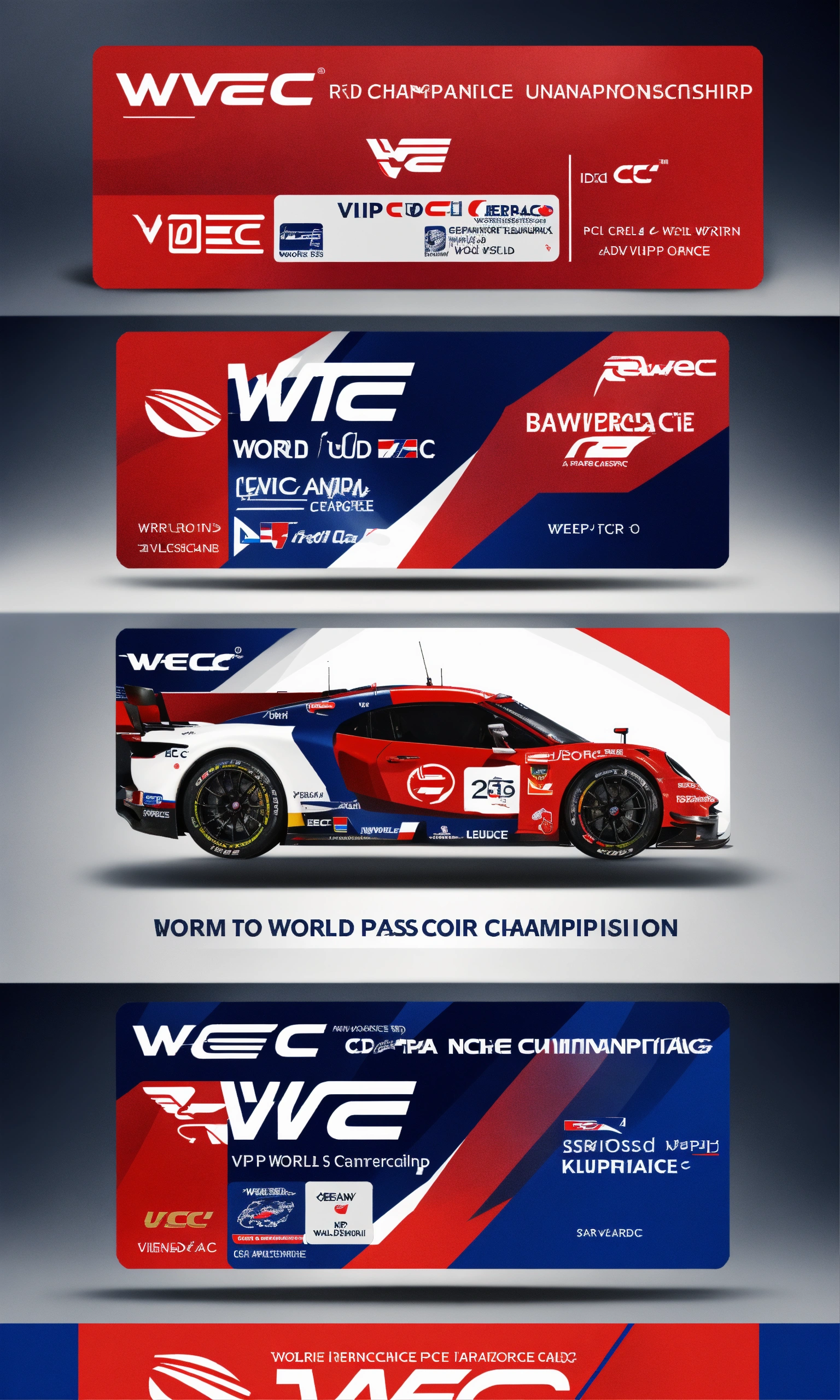 Lexica - WEC World endurance championship card VIP ID pass, red white ...