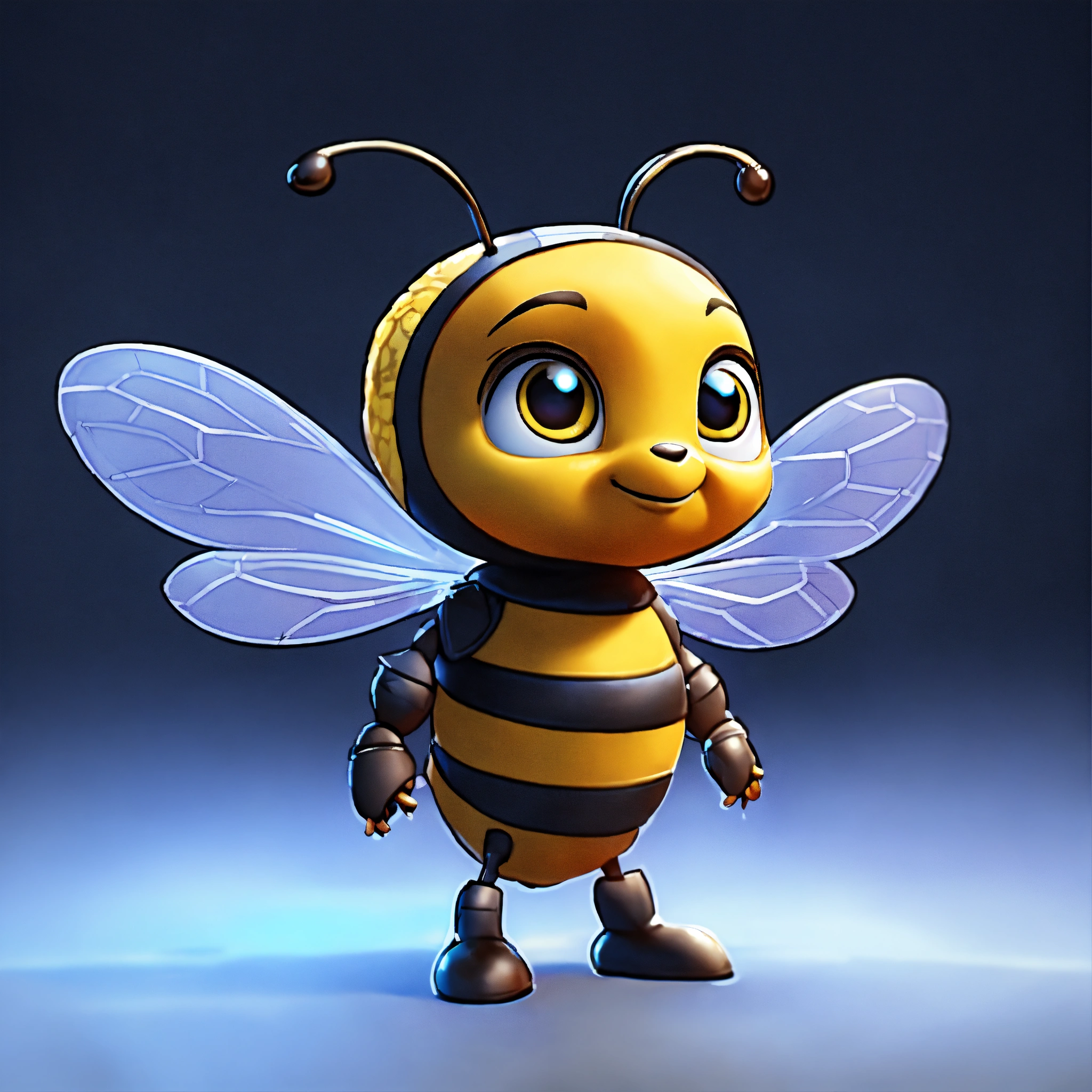 Lexica - One adorable cartoon bee in the style of pixar
