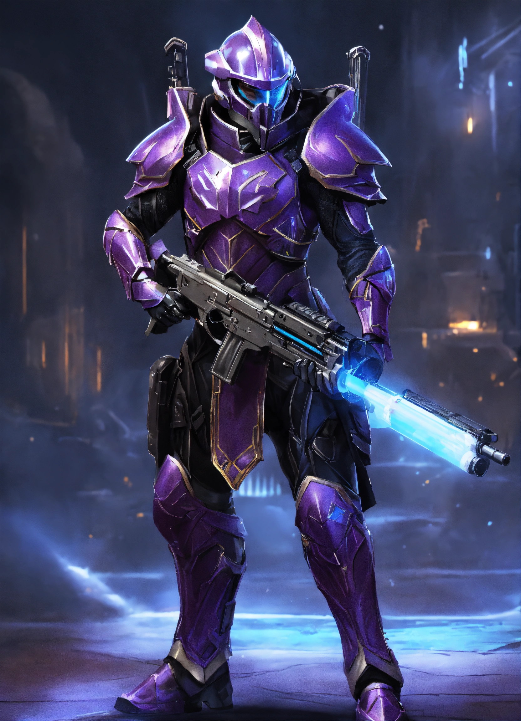 Lexica - High elf sci fi soldier wearing heavy sci fi elven armor ...