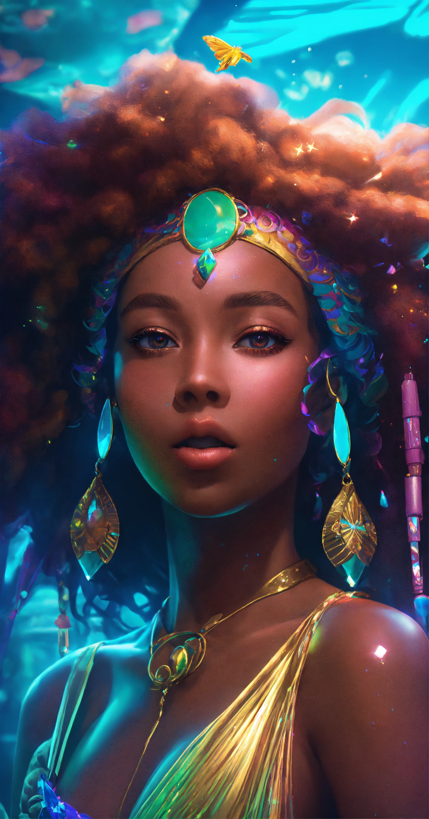 Lexica - Cute waifu, African-inspired, phantasmal mystical queen ...