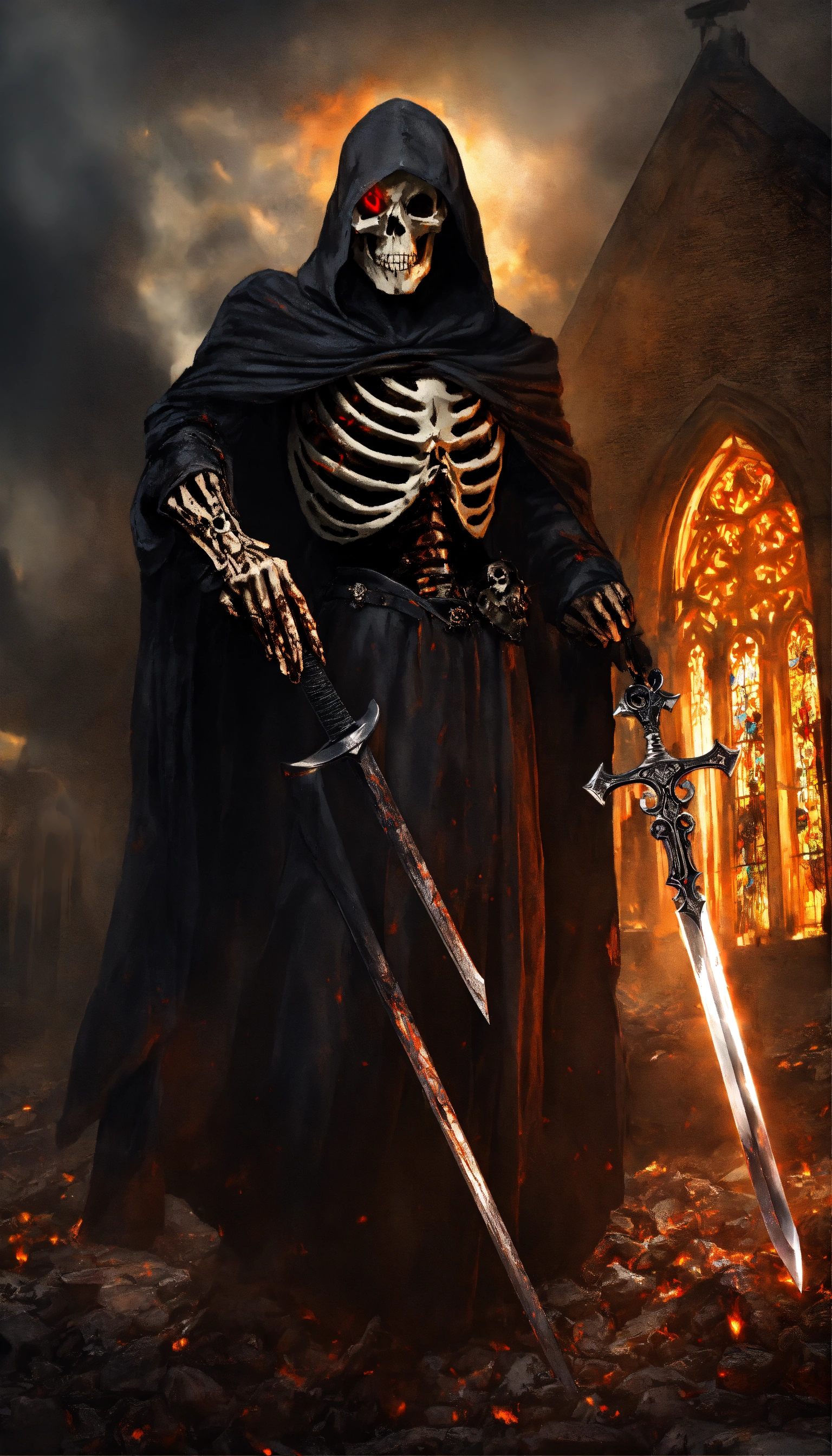 Lexica - Skull, grim reaper, death, rotting flesh, glowing eyes ...