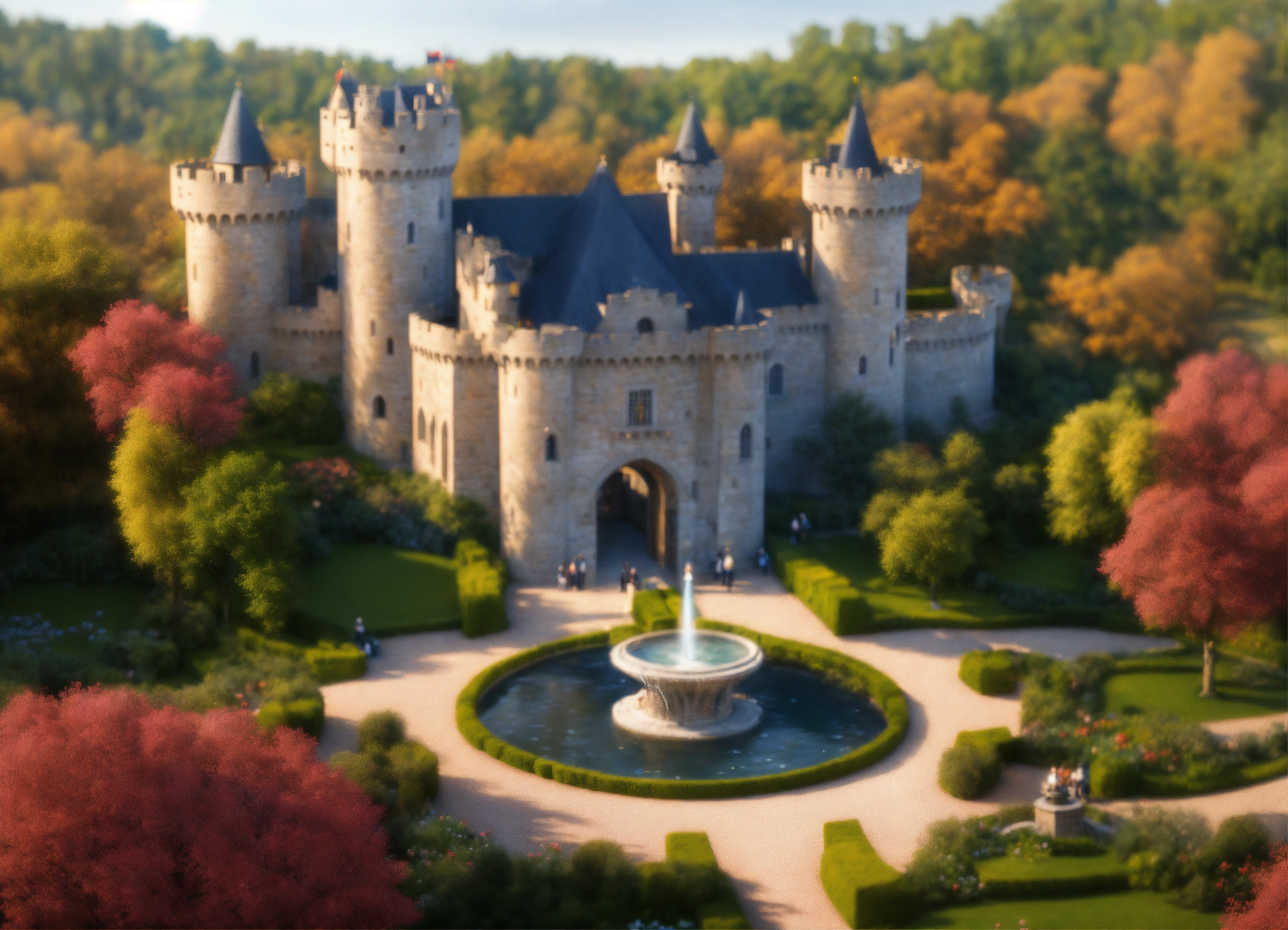 Lexica - Ultra realistic, photorealistic, bird's eye view of a small ...