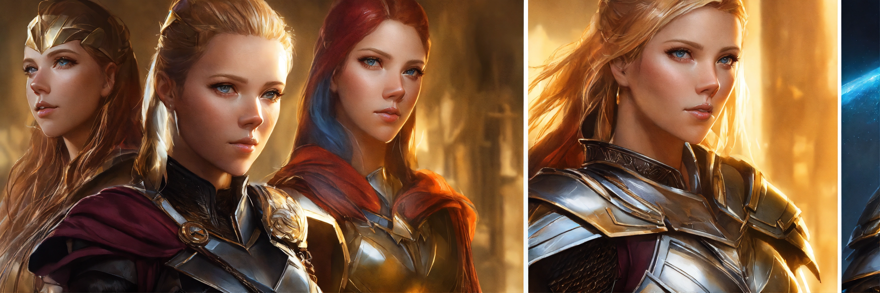 Lexica - Gwyneth Paltrow combined Scarlett Johansson, amazon valkyrie ...