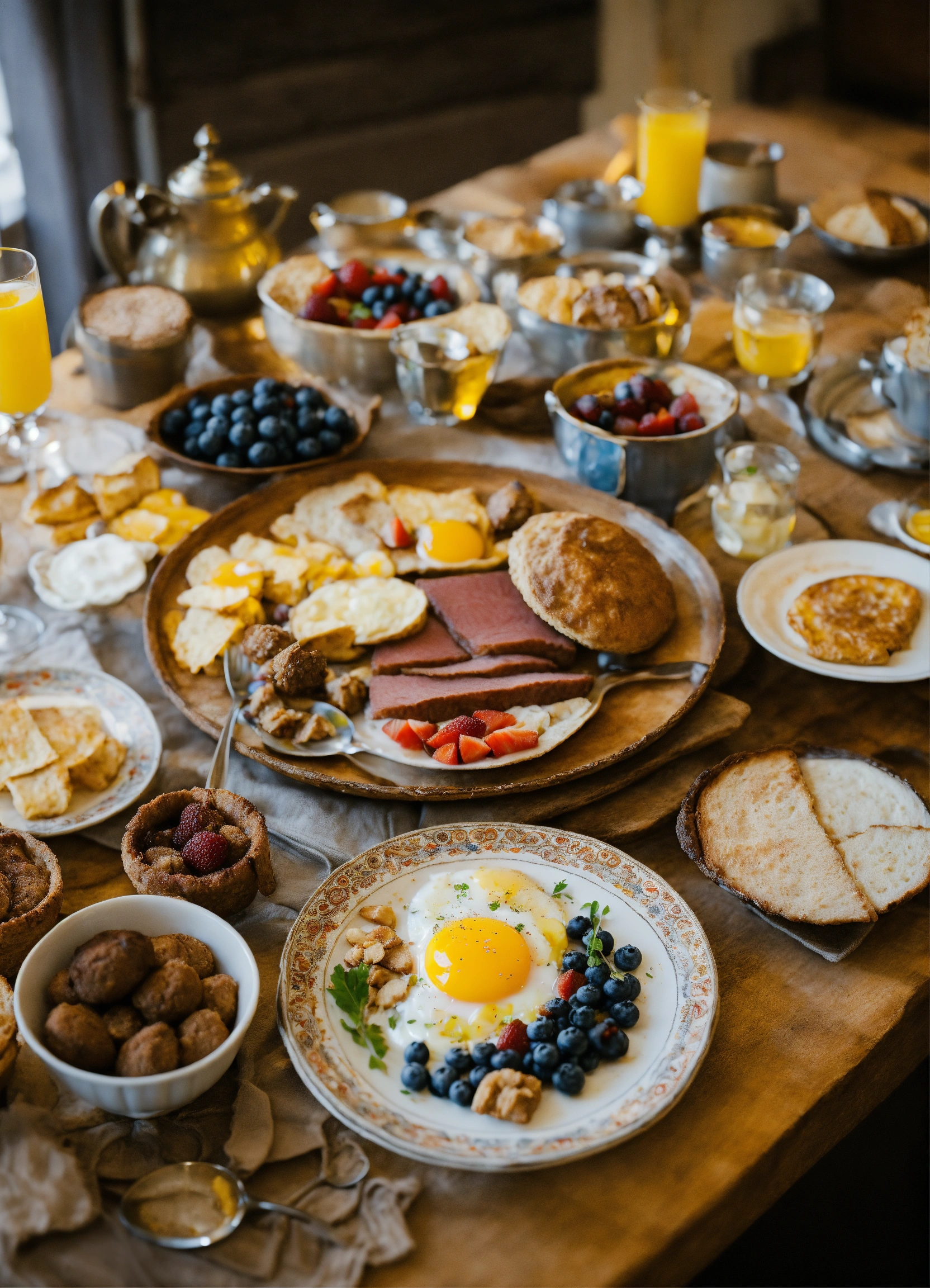 Lexica - Anglo saxon food table with breakfast