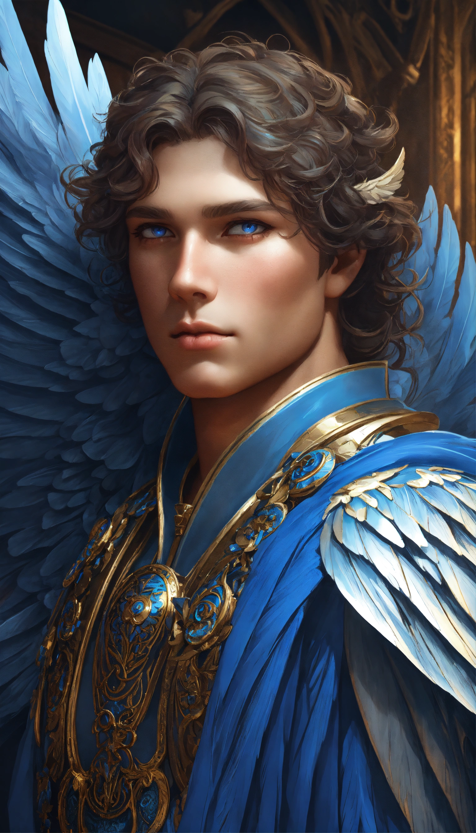 Lexica - Male angel, wings, intricate, headshot, highly detailed ...