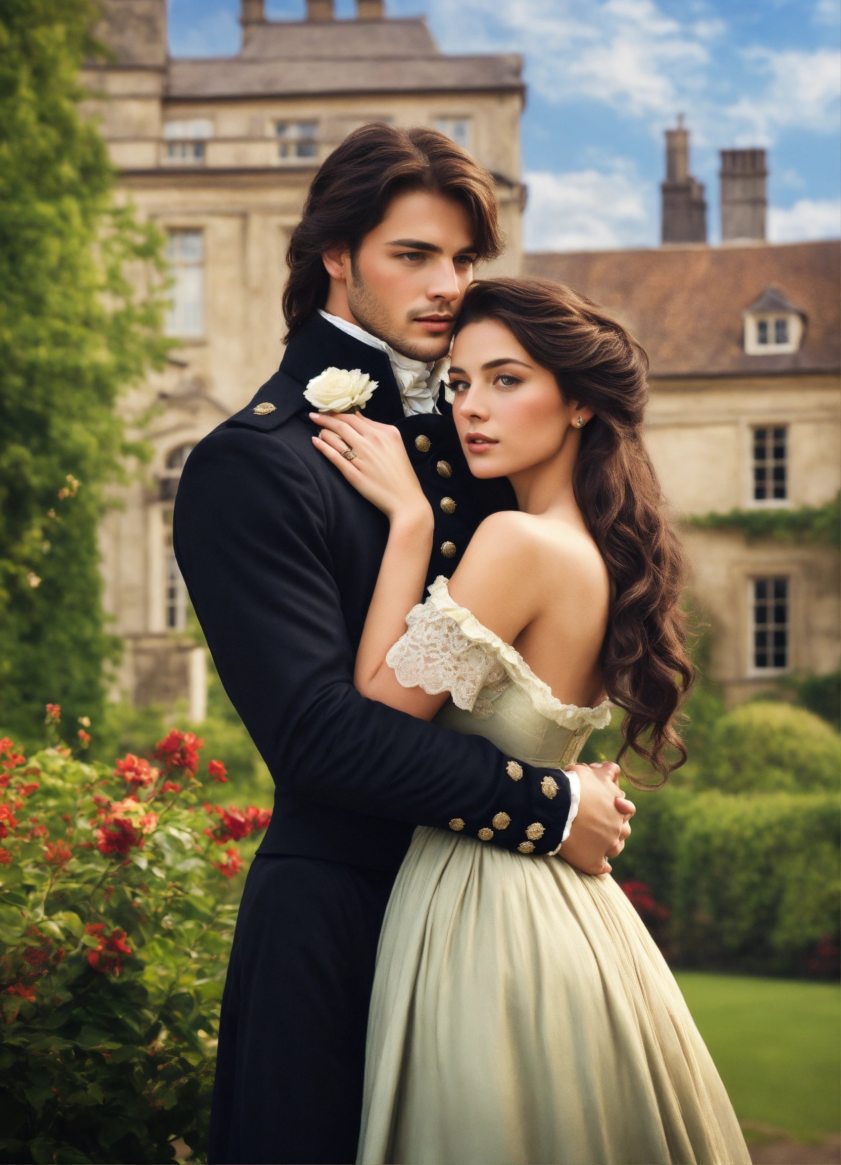 Lexica - Regency romance cover, young attractive regency woman with ...