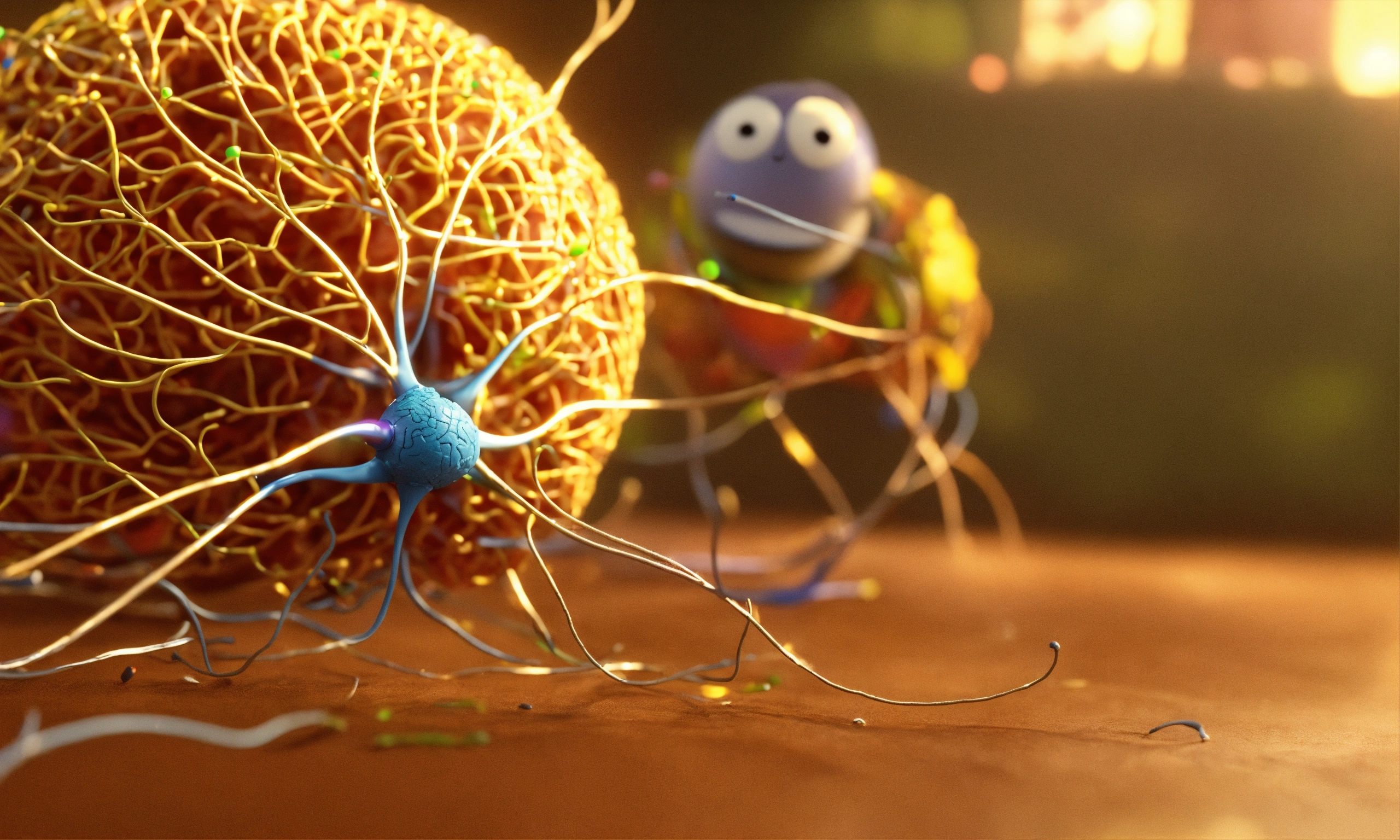 Lexica - Neuron, brain, 3d, made by pixar studios,