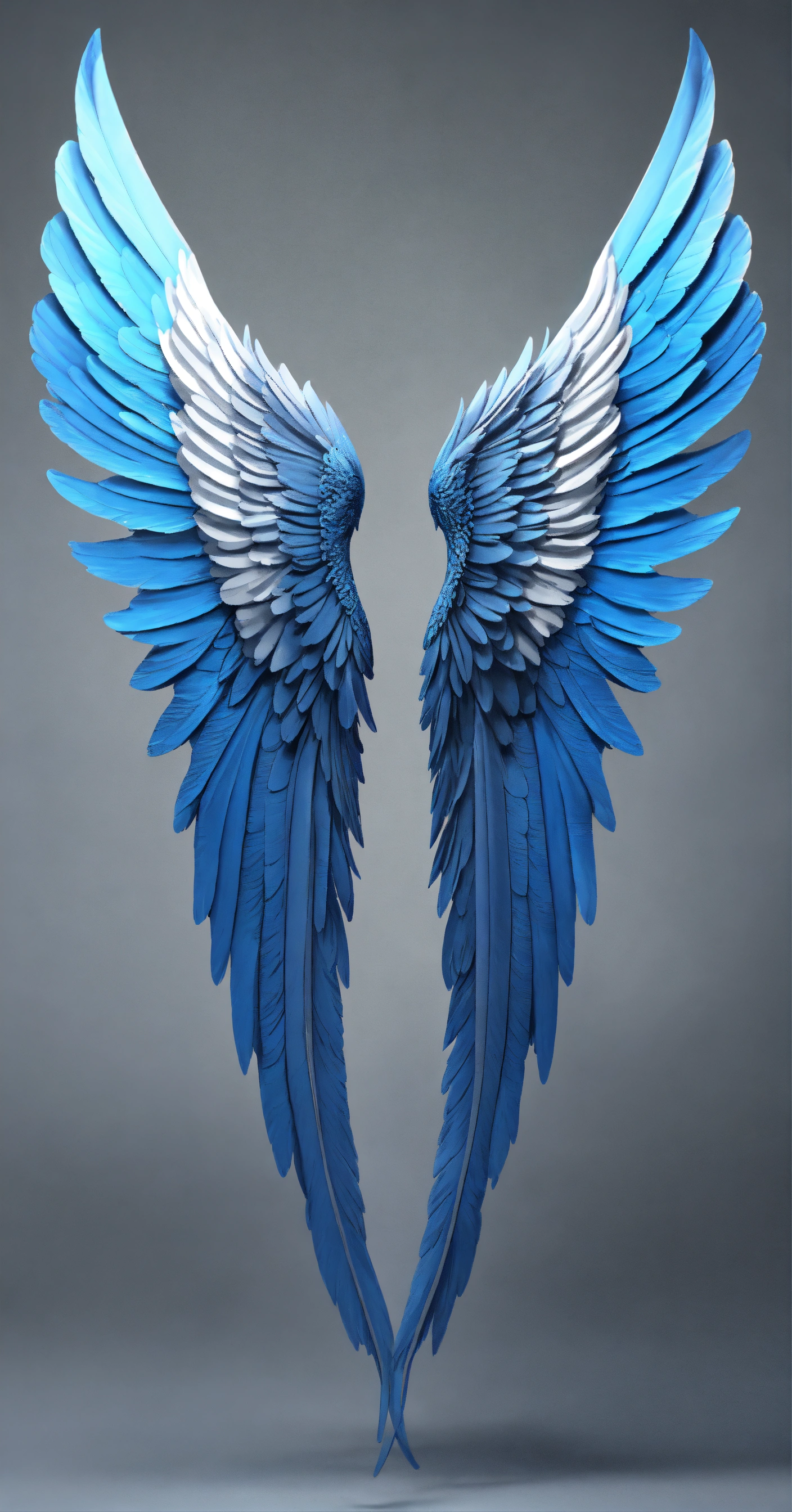 Lexica - Beautiful and perfect angel wings of strong blue and light ...