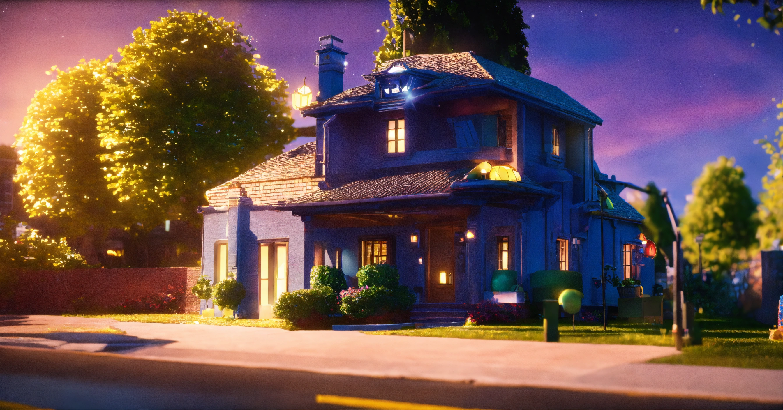 Lexica - CGI. 3D pixar house exterior. 80's style. less saturation ...