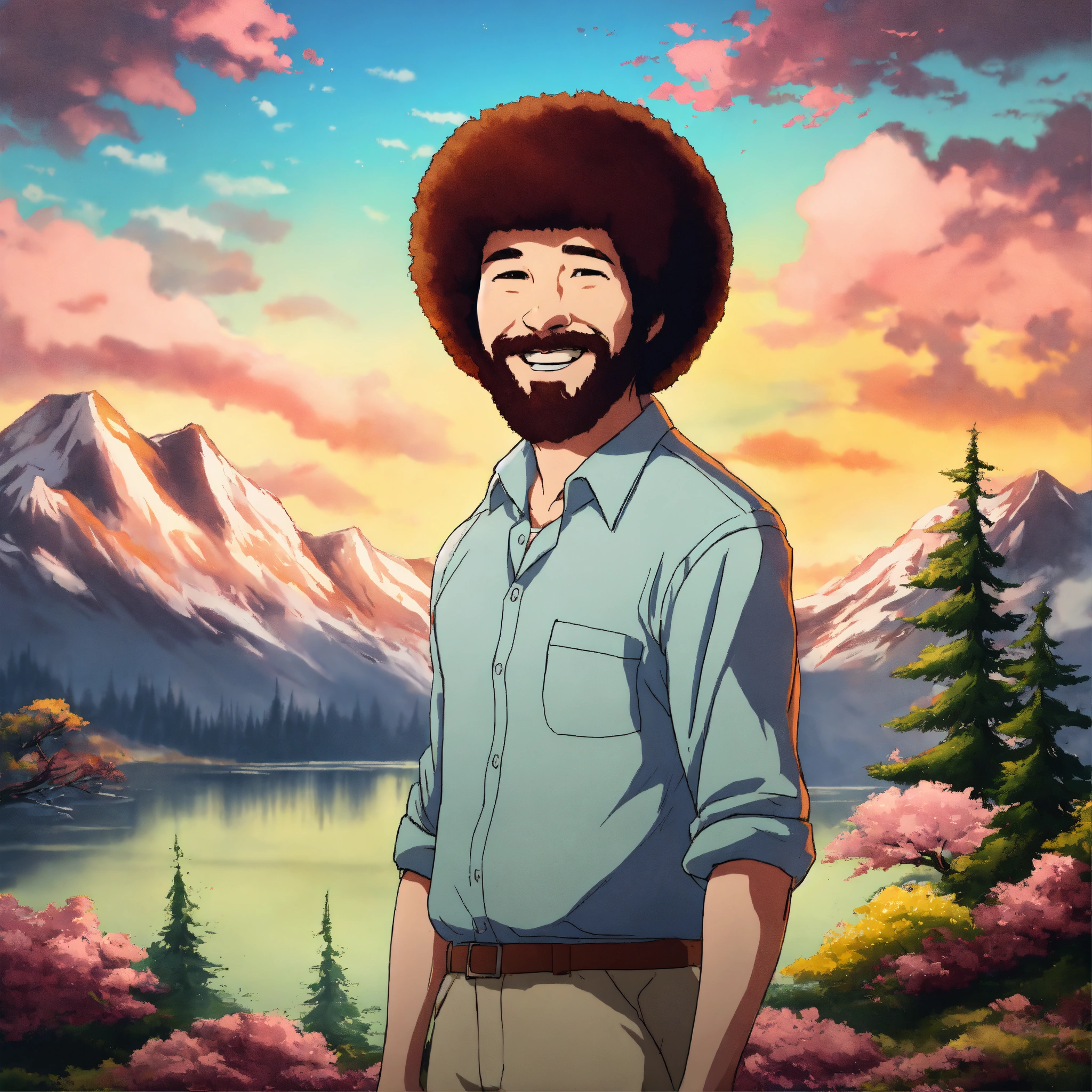 Lexica - Bob ross anime