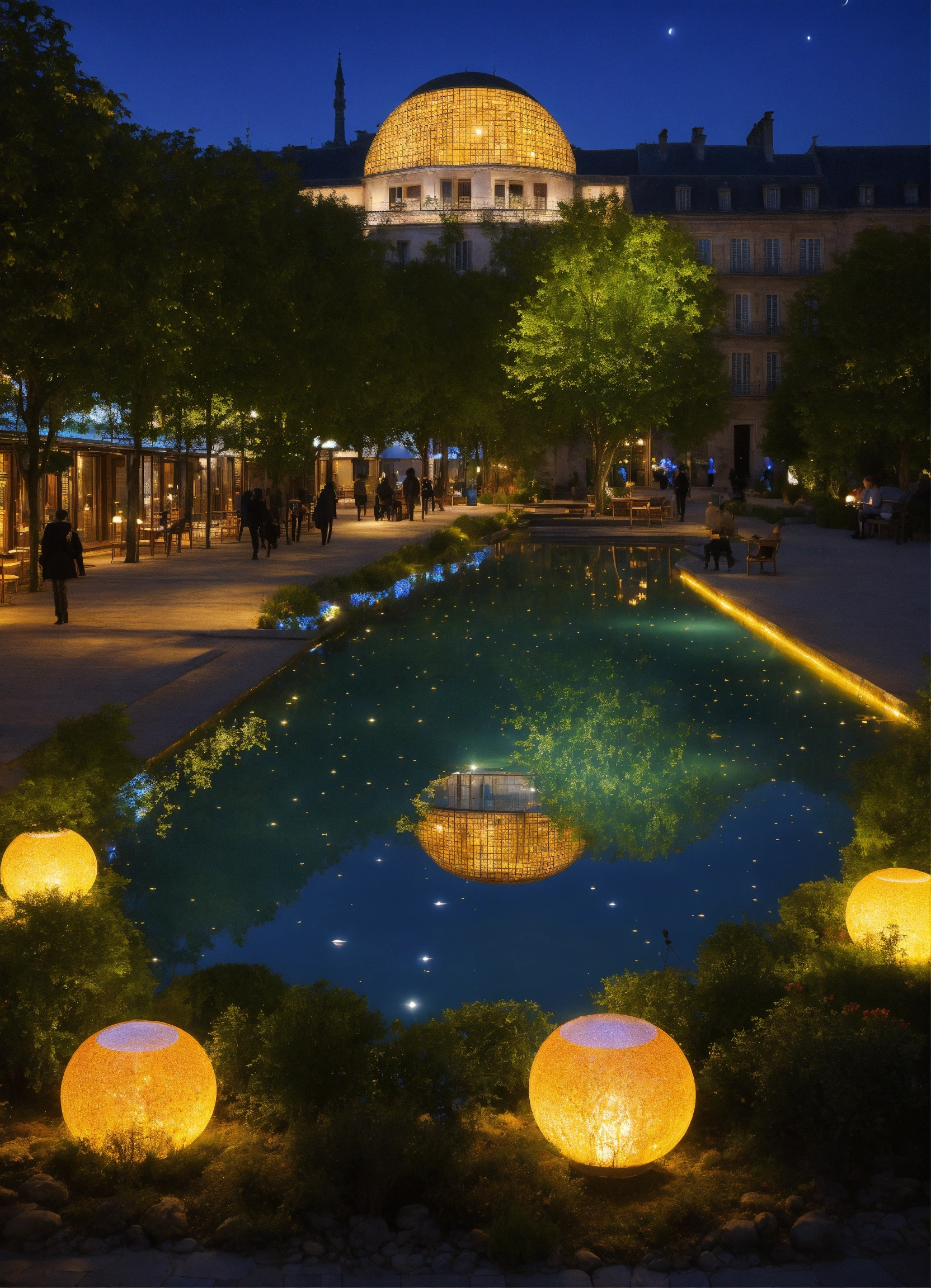 Lexica - Au cœur d'une cité flottante, des bâtiments de verre et de lumière s'entremêlent ...