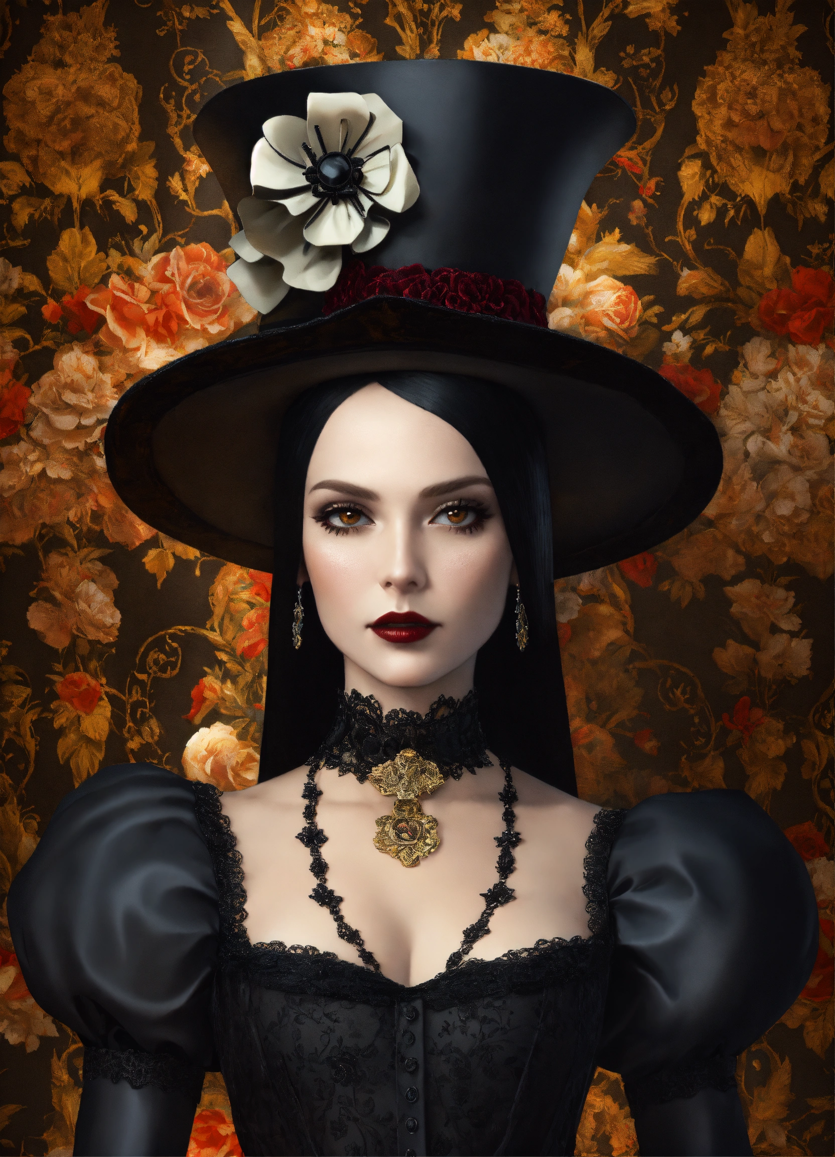 Lexica - Elaborate Gothic Wednesday Adams queen of spades in an elegant ...