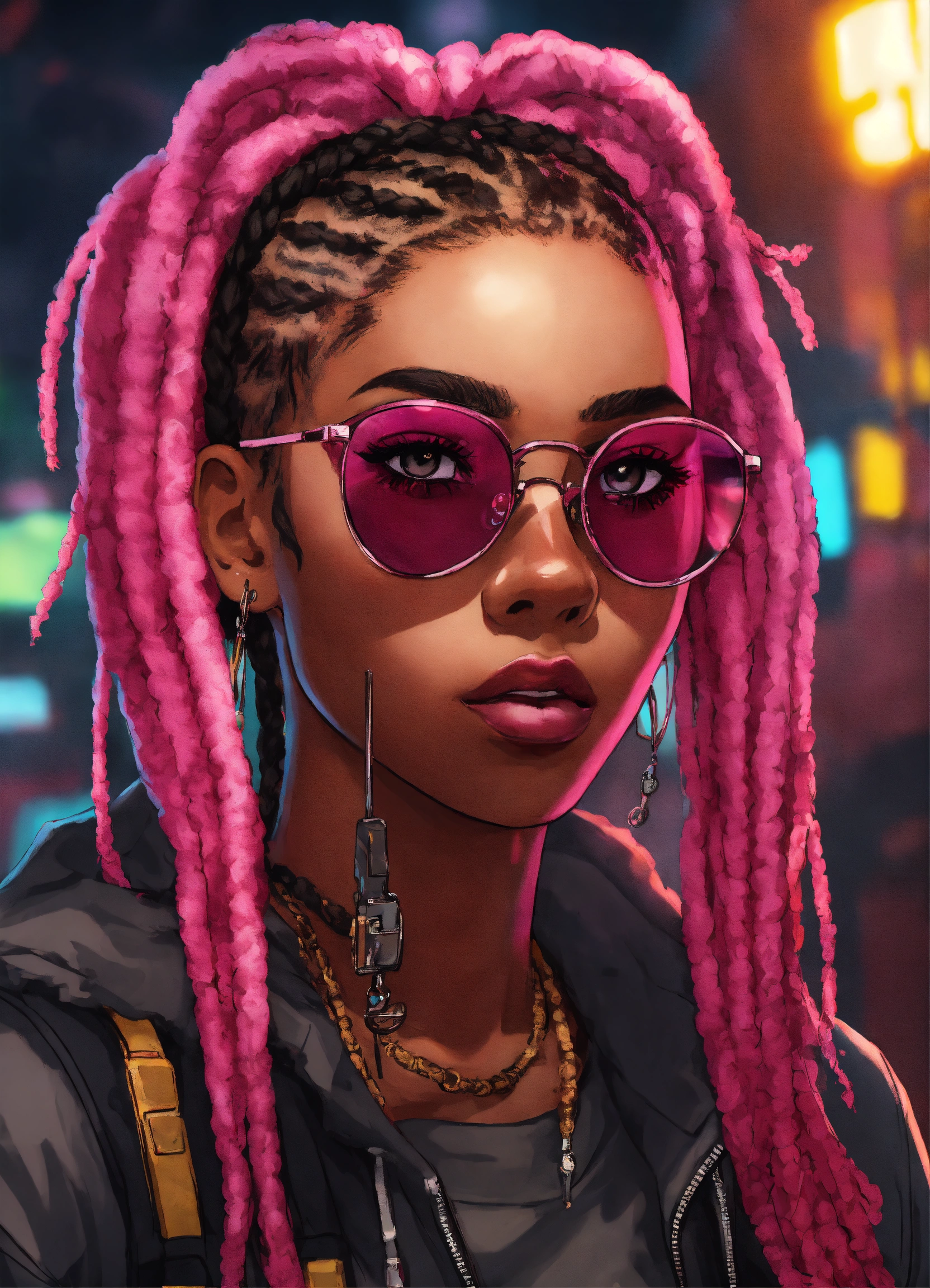 Lexica - Highly detailed portrait of a tough sewer emo punk Nigritian ...