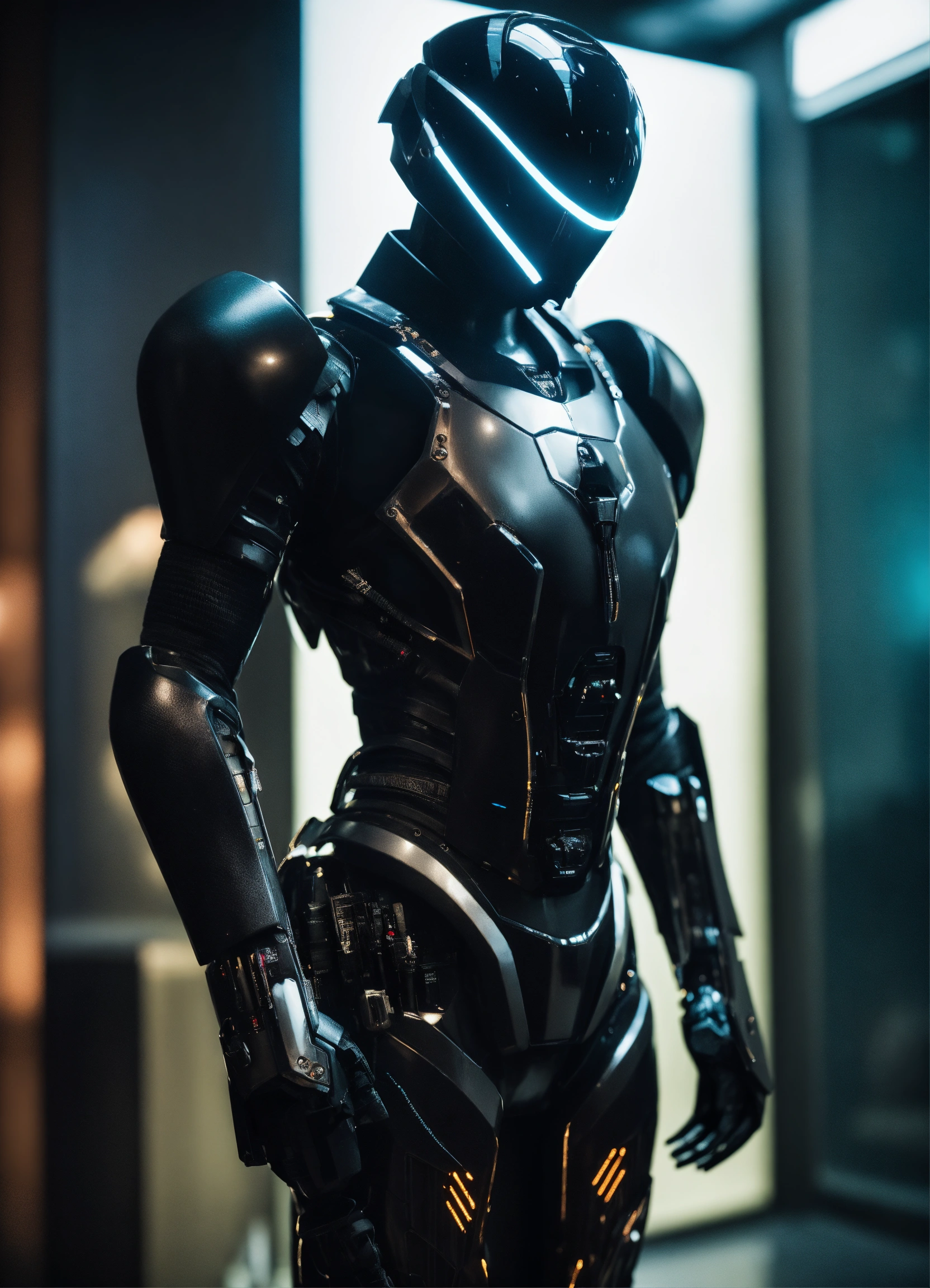 Lexica - An ultrarealistic photograph of a futuristic full body power ...