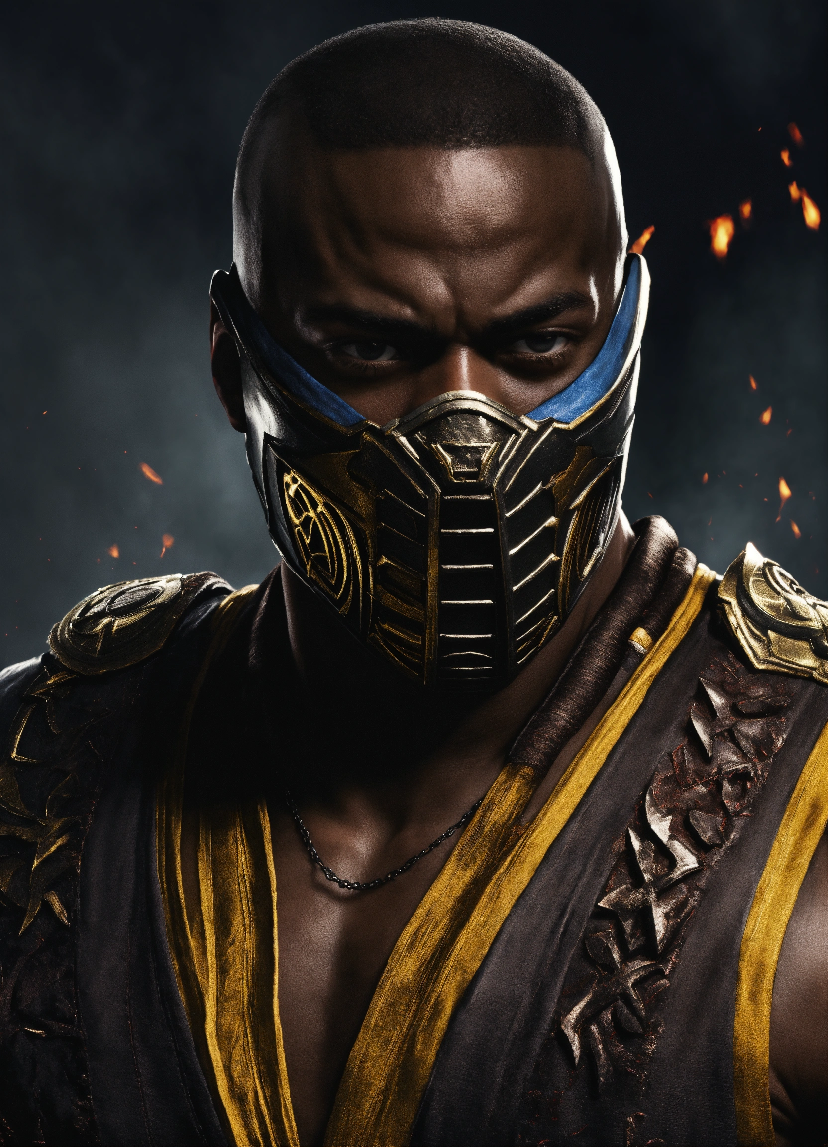 Lexica - Black man mortal kombat