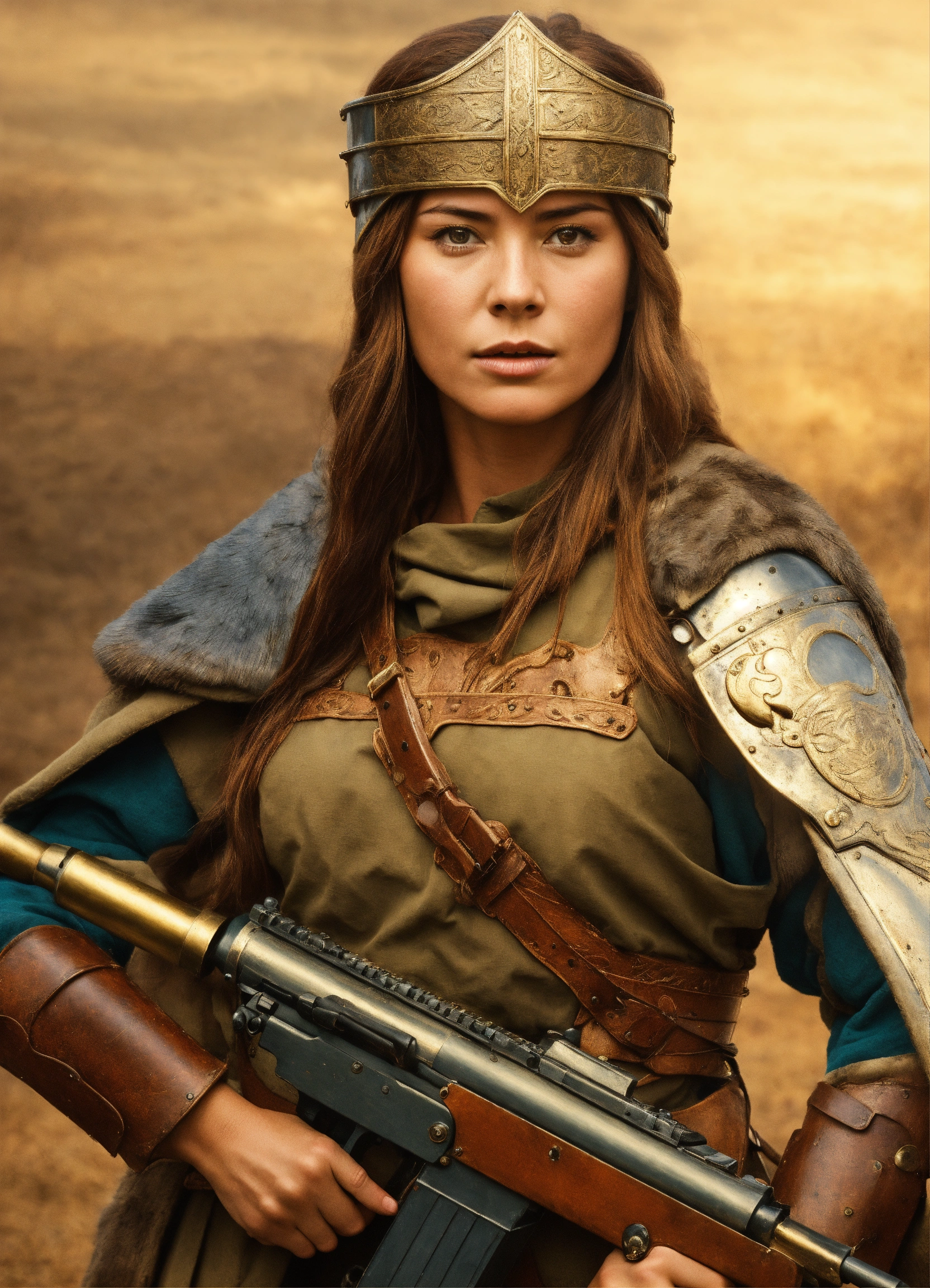 Lexica - Anglo saxon warrior woman with machine gun