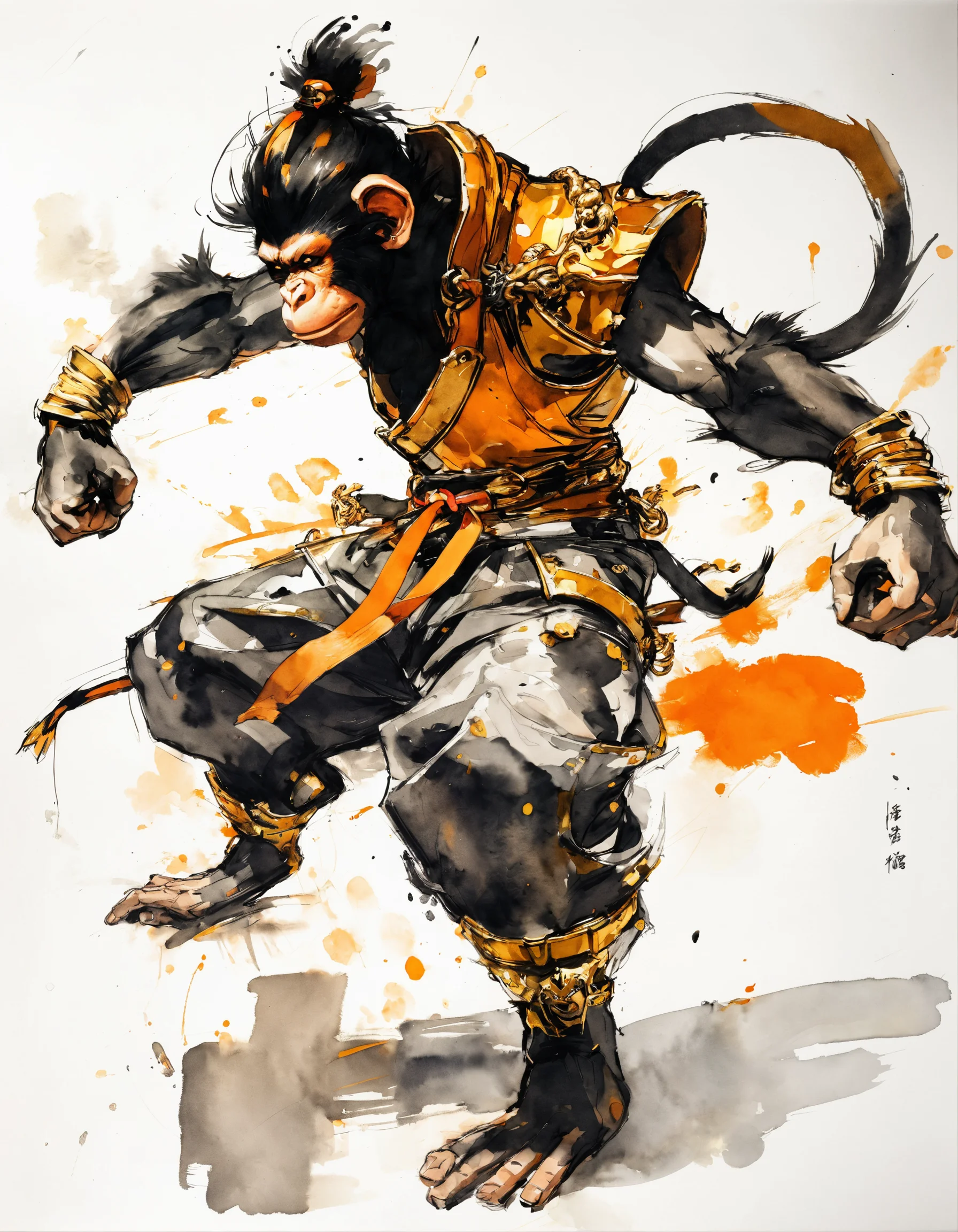 Lexica - Diesel-punk hip-hop punk Monkey King in diesel-punk armor ...