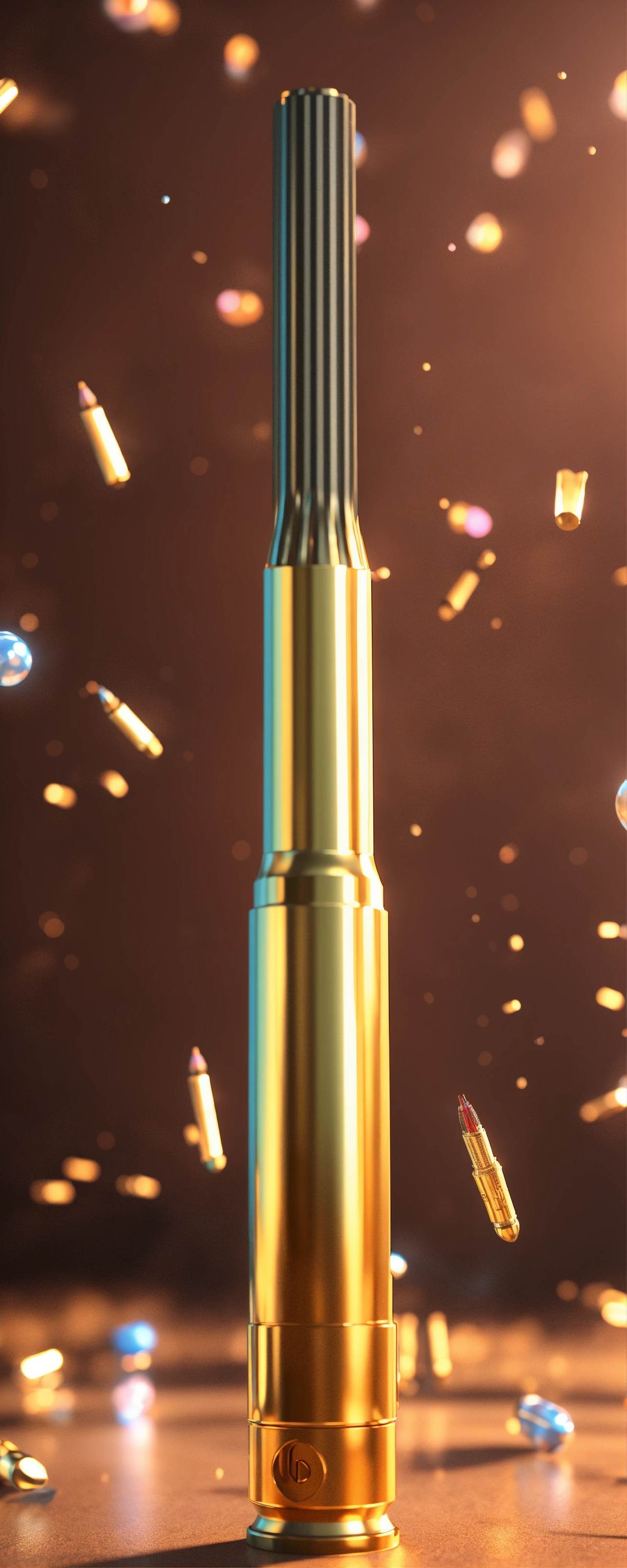 Lexica - A gun shooting LSS bullets, 3d render