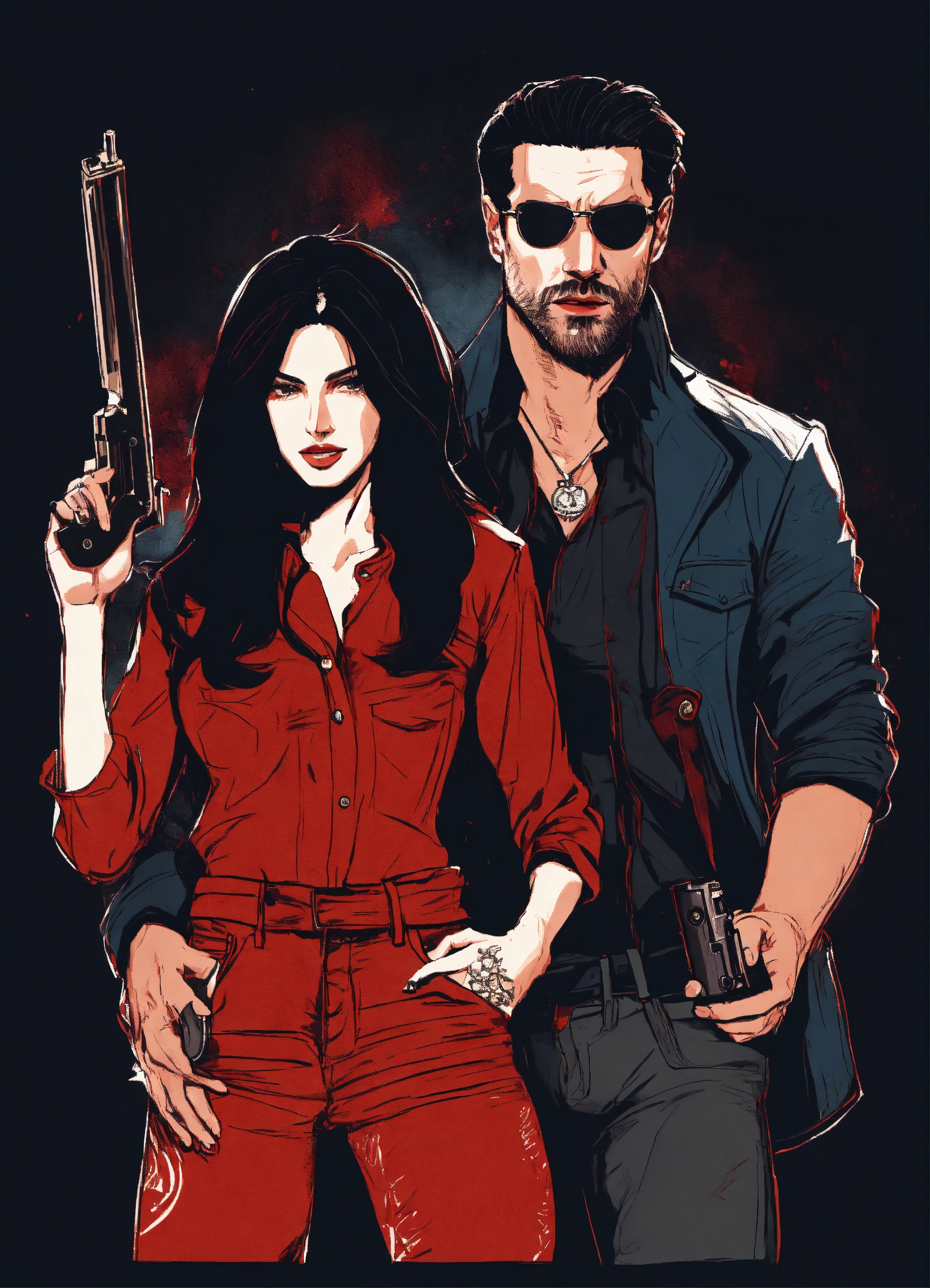 Lexica - Mafia rock style dark drawing, French Riviera dark background ...