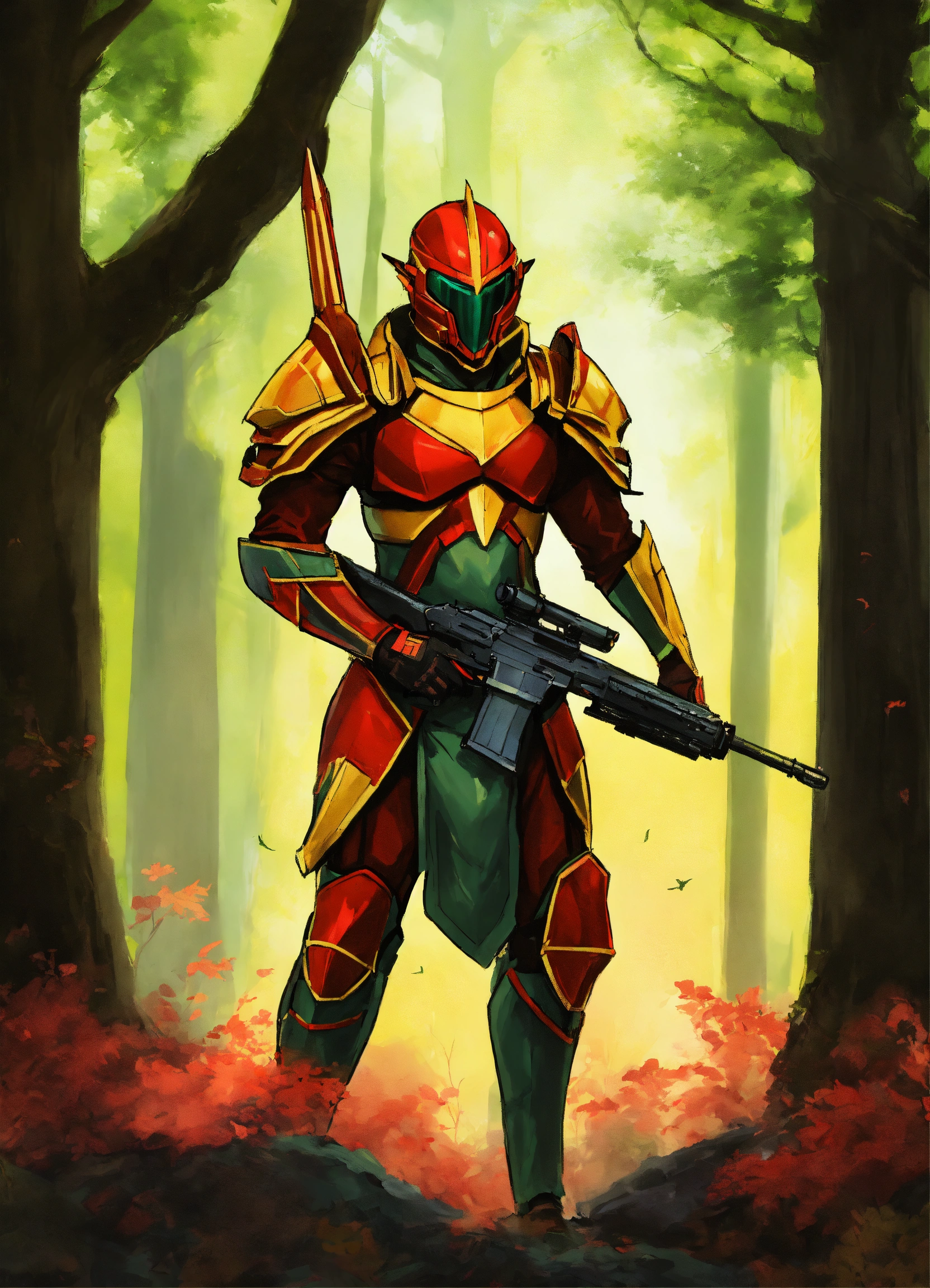 Lexica - Drawing of a high elf sci fi soldier wearing sleek sci fi ...