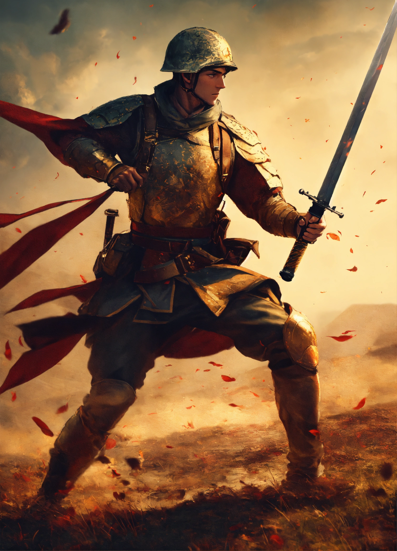 Lexica - Soldier charging with a sword