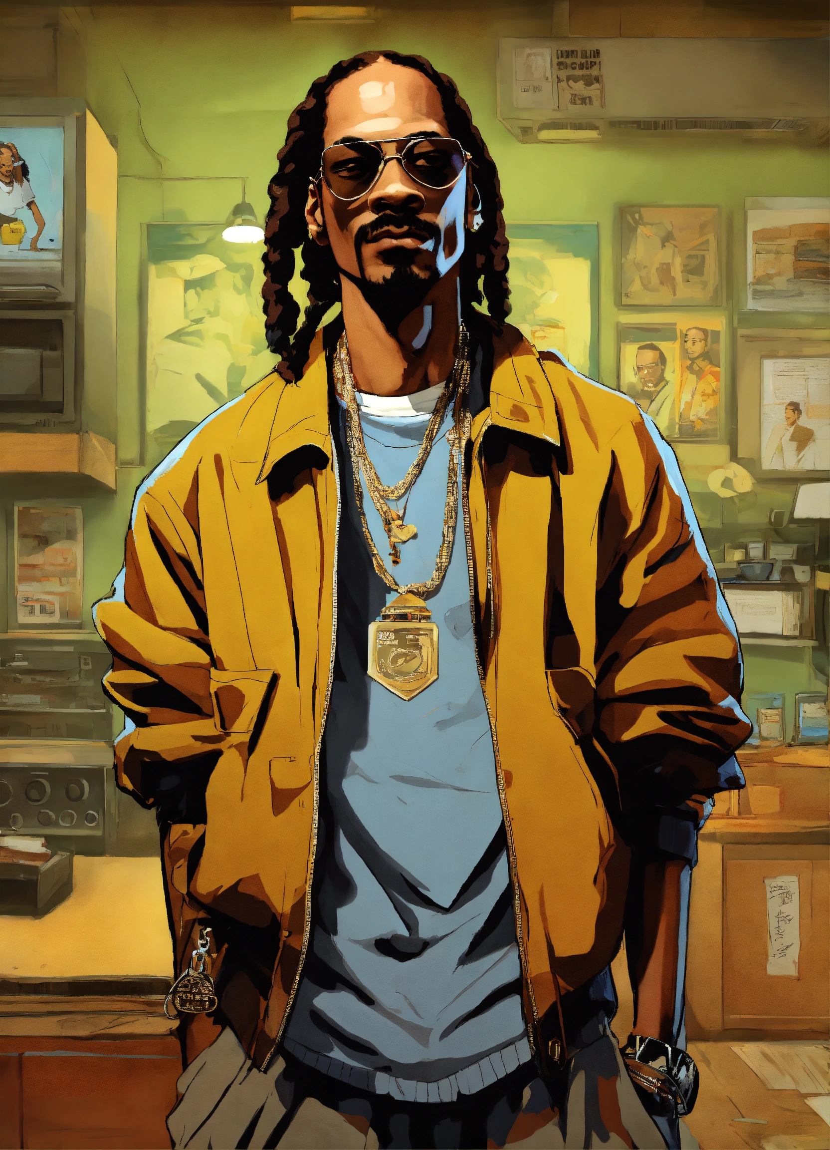 Lexica - Hip hop art style snoop dog boondocks full body