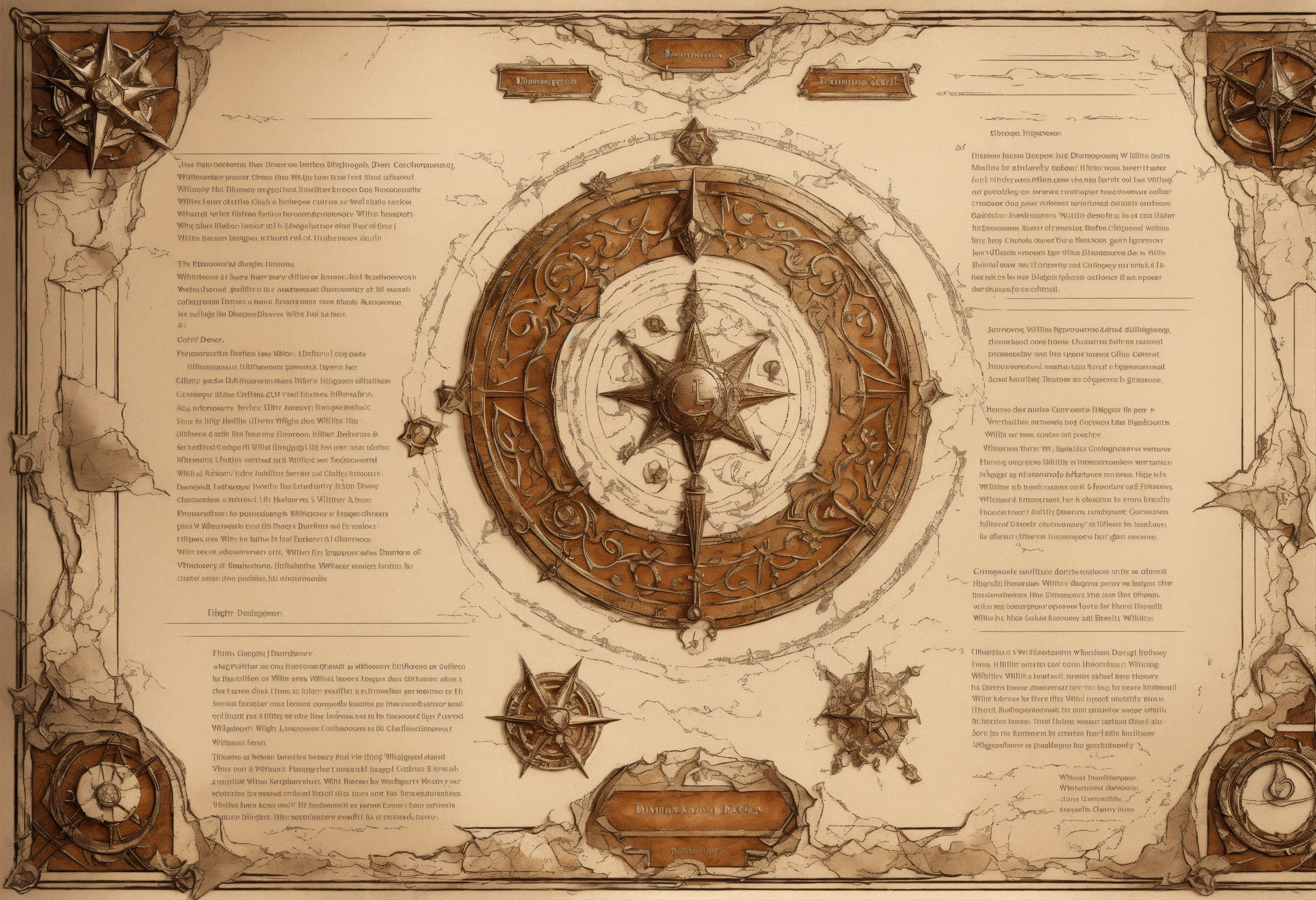 Lexica - A dungeons and dragons paper sheet with embellishments ...