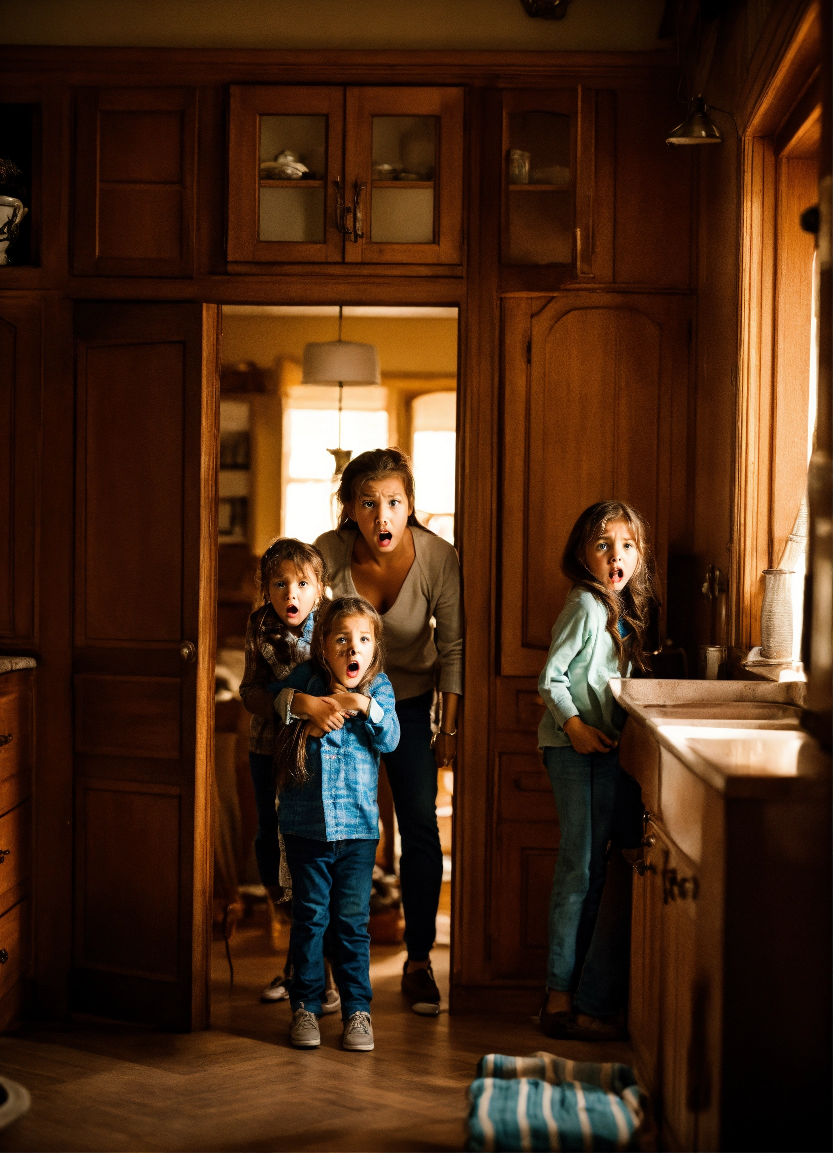 Lexica - Scared family in an house