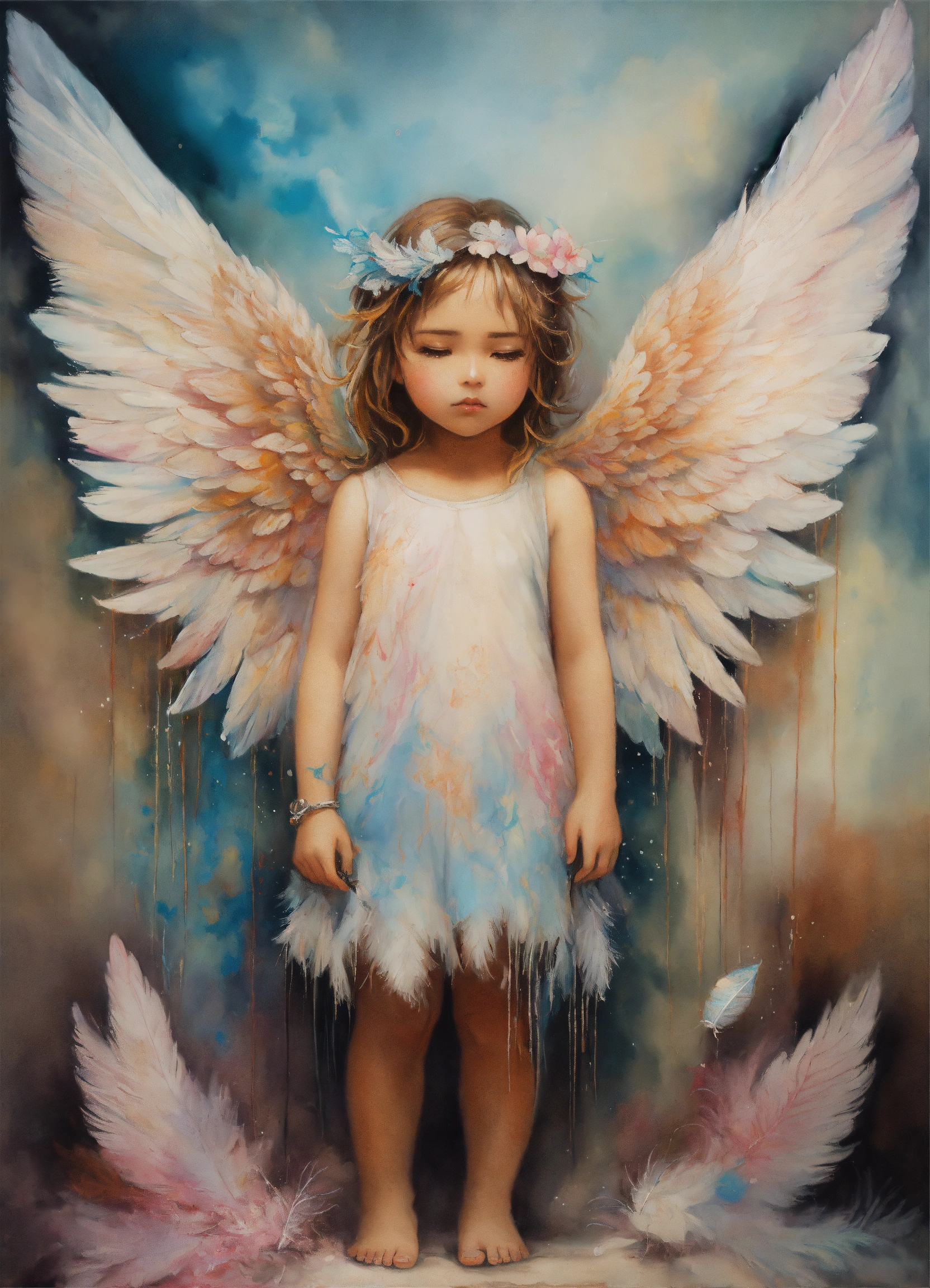 Lexica - Airbrushed finish oil painting of a full body view of a ...