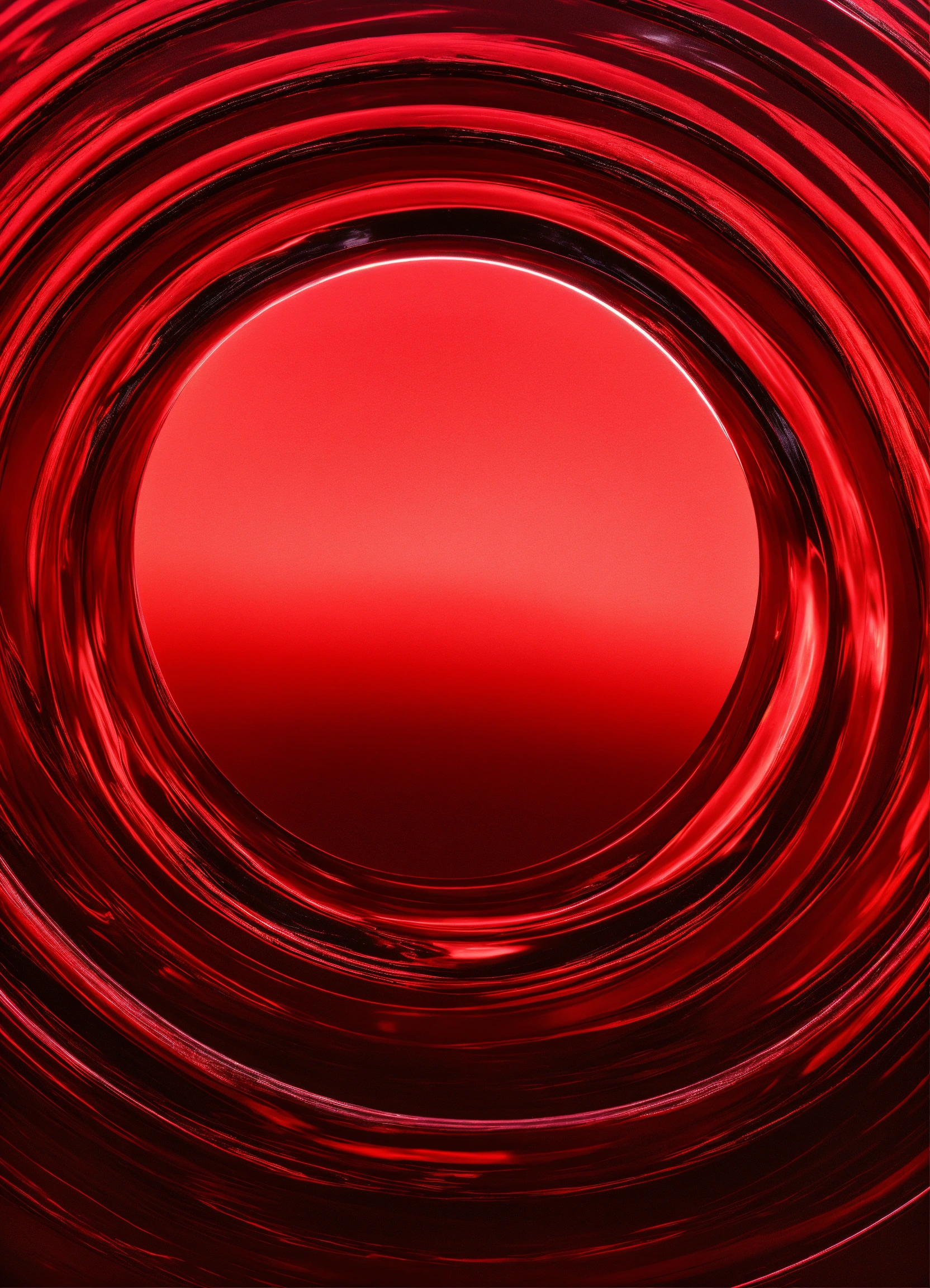 Lexica - Hyper realistic opaque red abstract circular metallic frozen ...